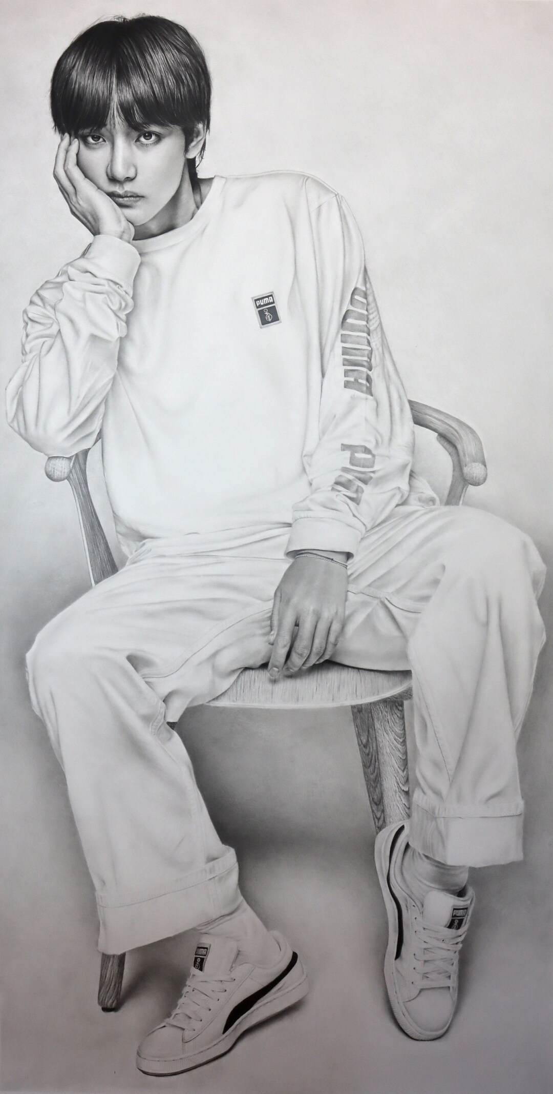 A Lifesize Drawing of V From BTS by Singdrawla - Etsy