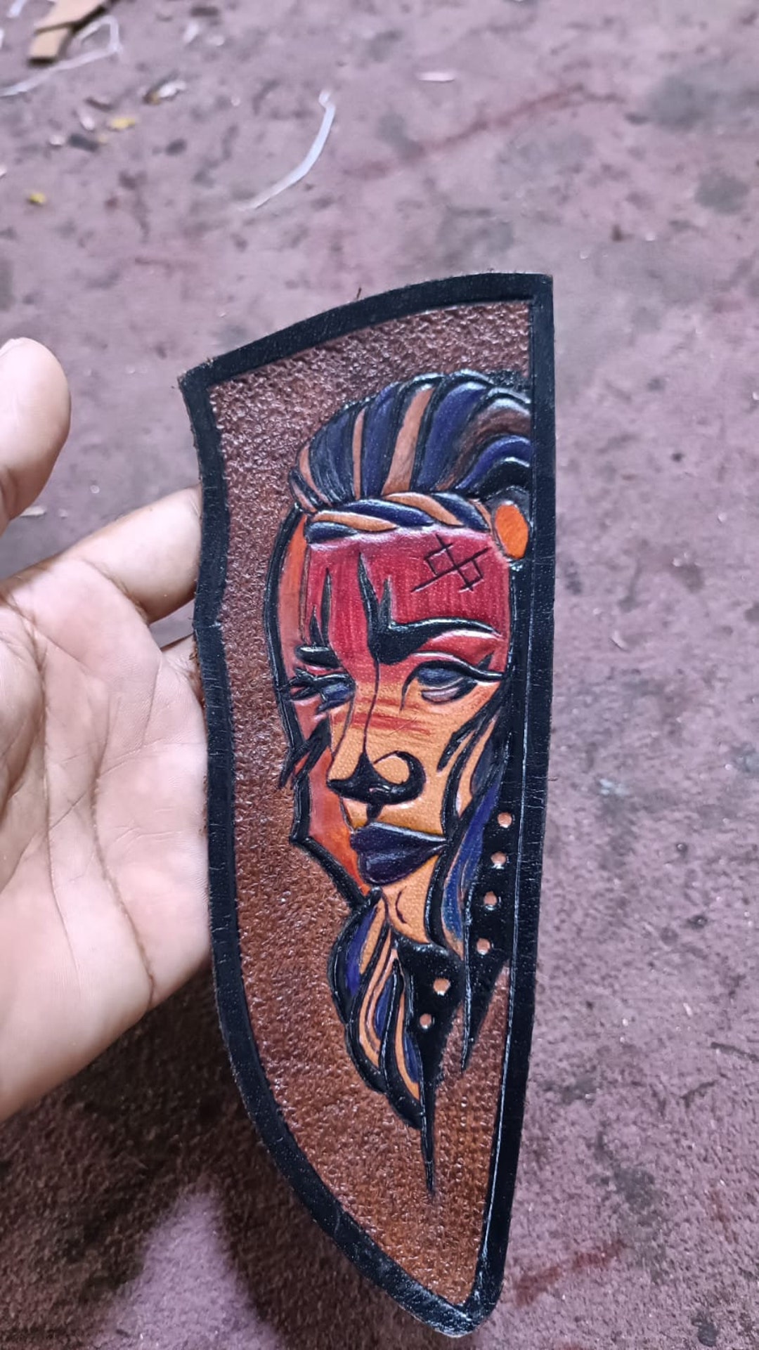 Handmade Leather Sheath Cover Hunting Knife Kitchen Knife Gift for Her ...