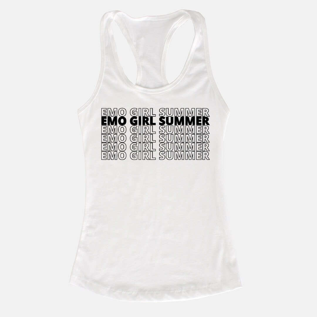 Emo Girl Summer women's racerback tank top multi colors available Emo ...
