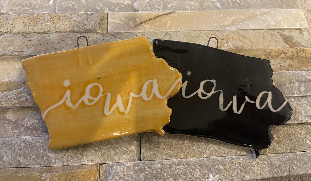 Script Iowa Ornament - Etsy