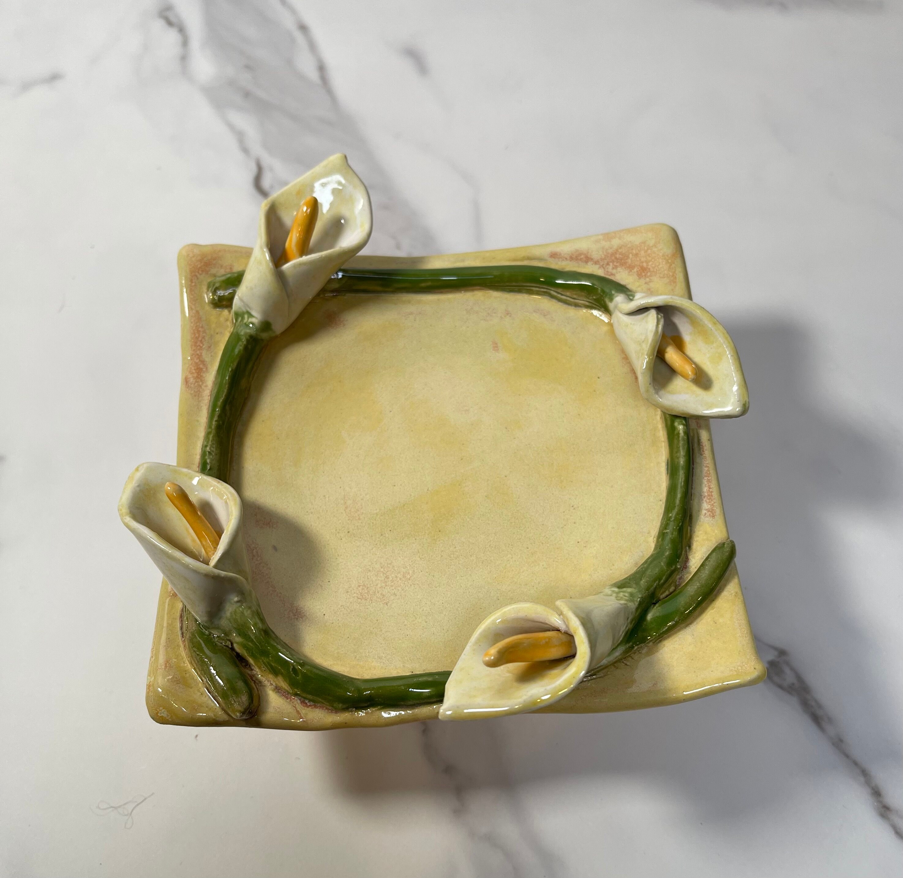 Calla Lily Plate - Hand Crafted - Etsy