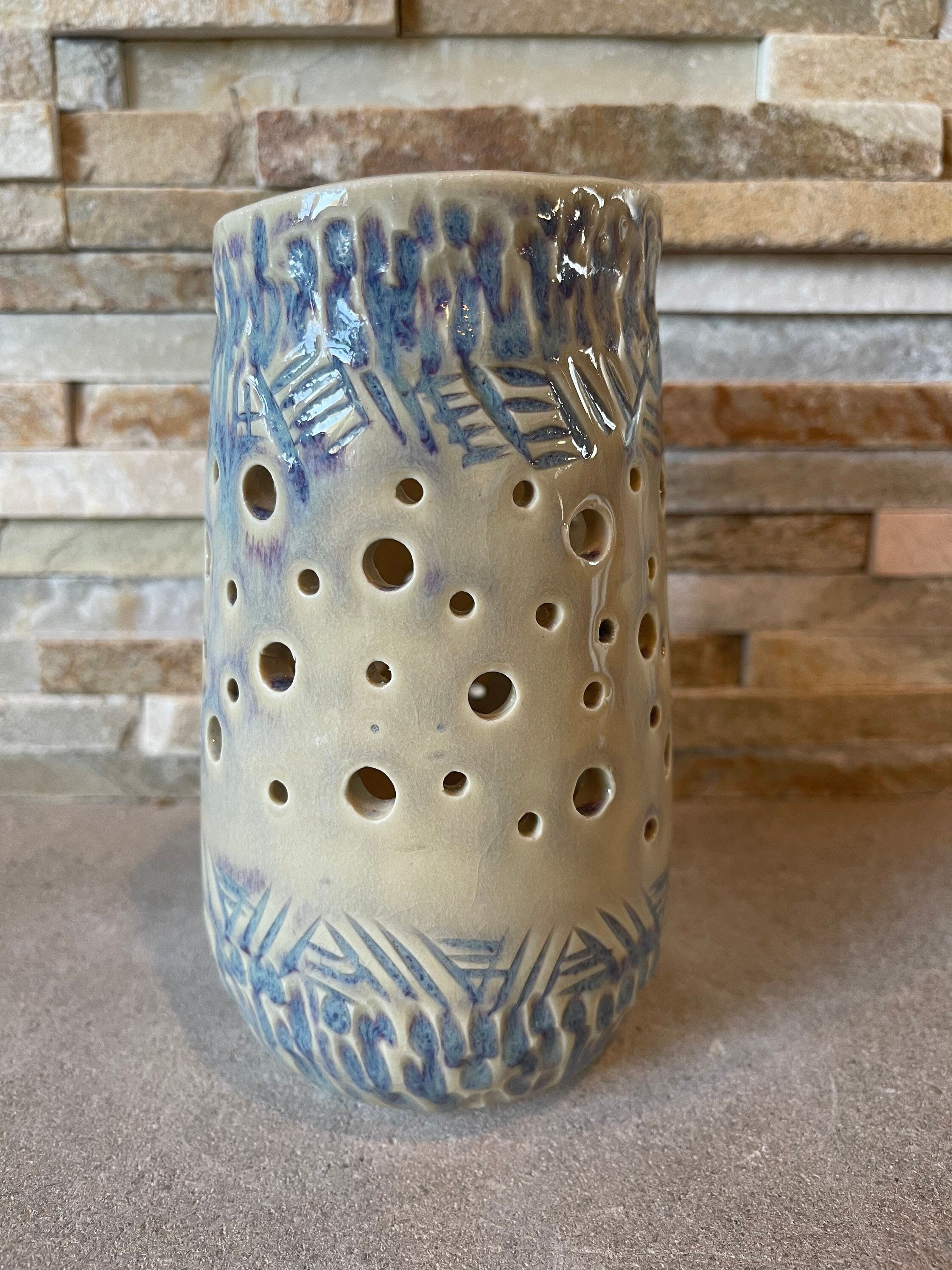 Hand Carved Candle Surround bottomless - Etsy