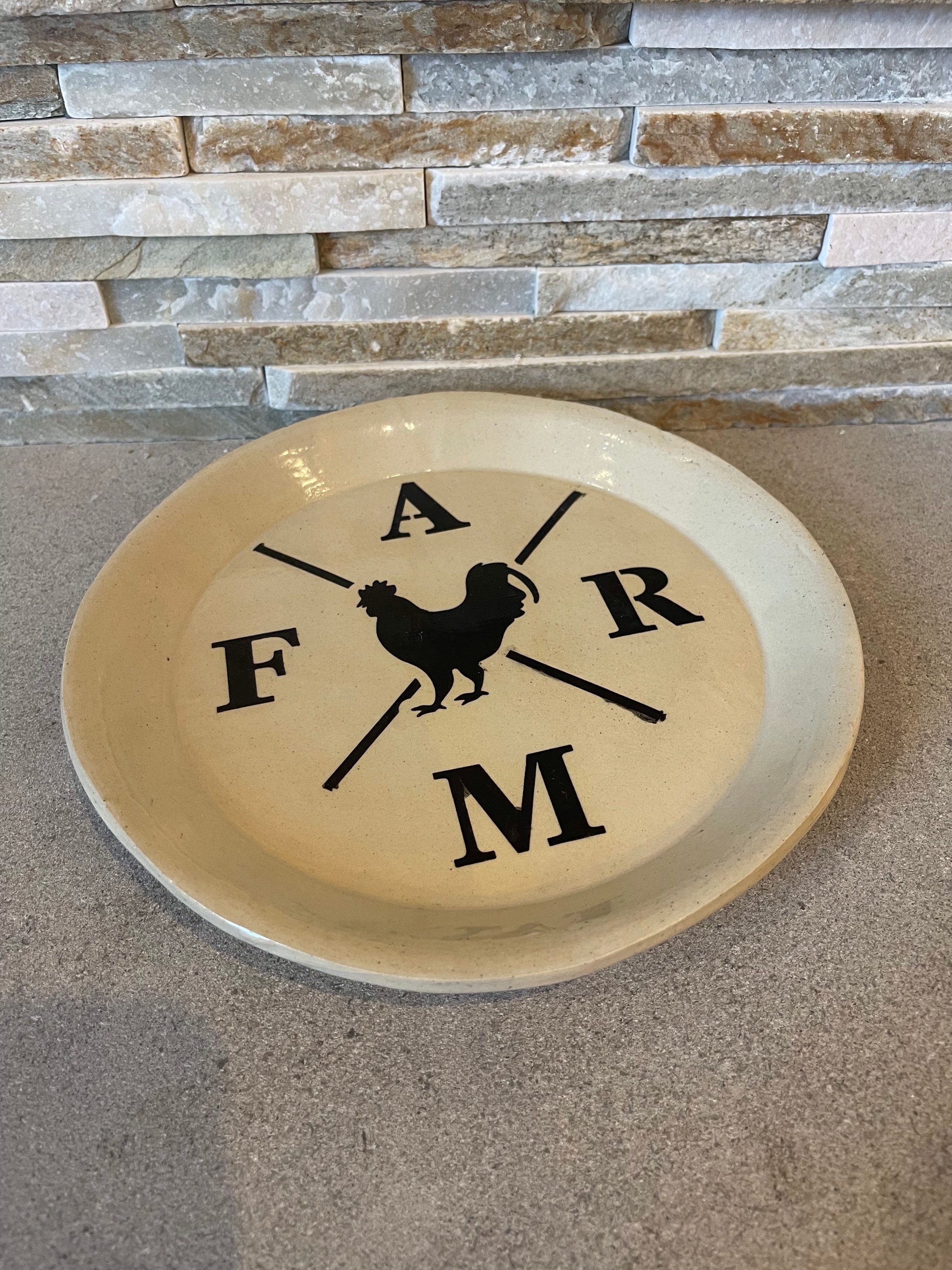 FARM Dinner Plate - Farmhouse Collection - Etsy