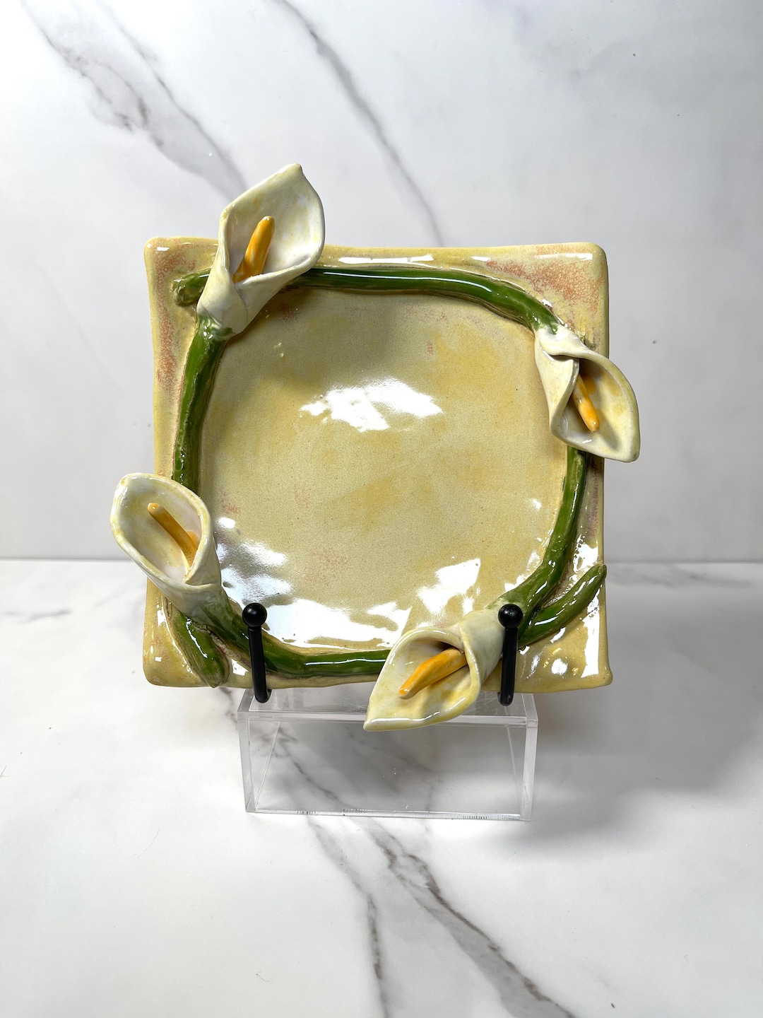 Calla Lily Plate - Hand Crafted - Etsy