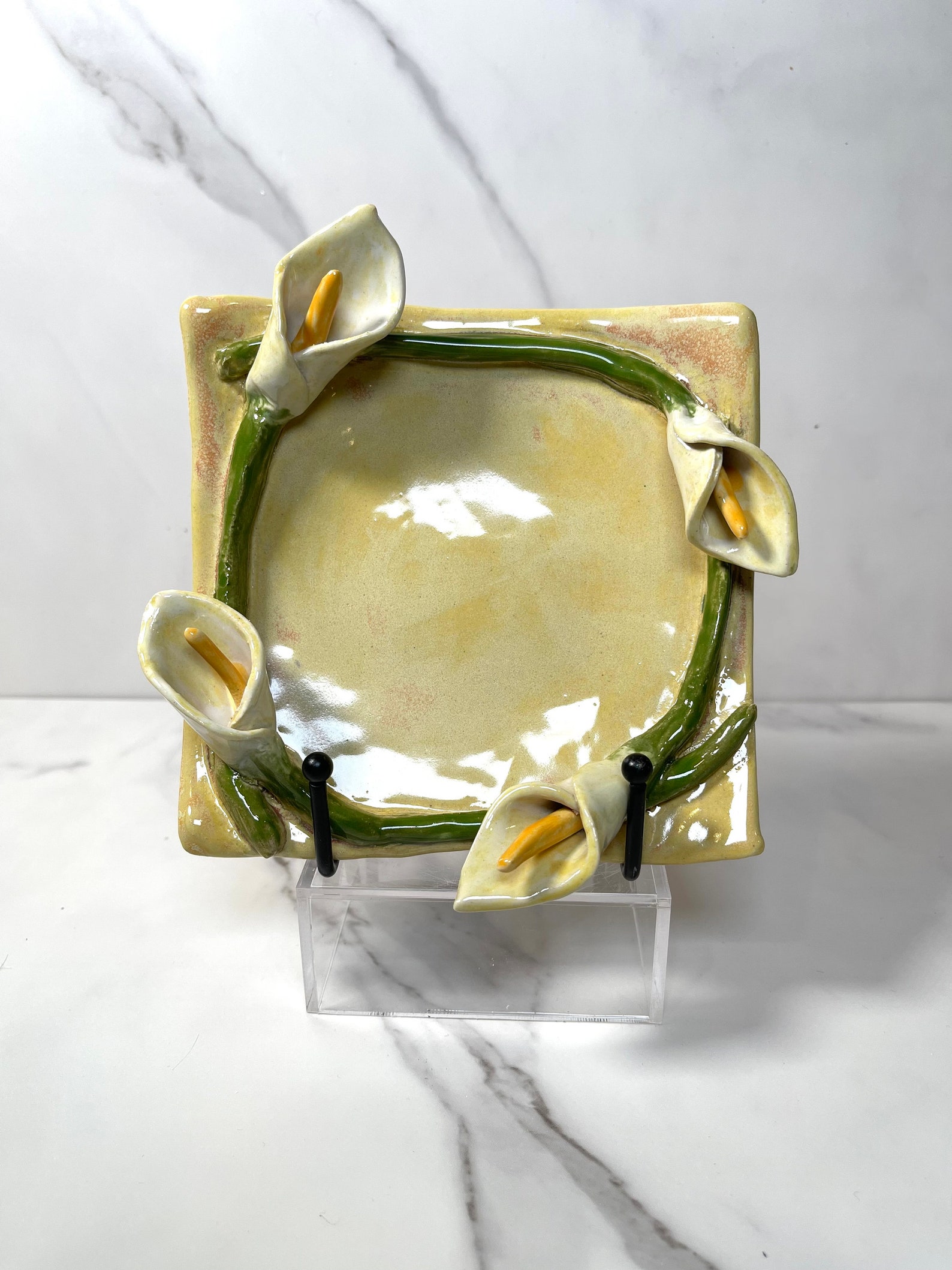 Calla Lily Plate - Hand Crafted - Etsy