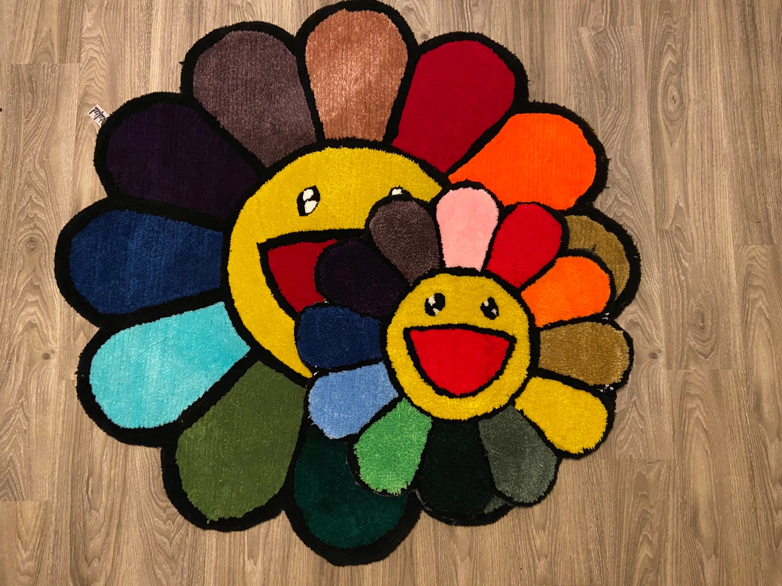 Murakami Flower Rug Custom Rug Hand Tufted Great for home | Etsy