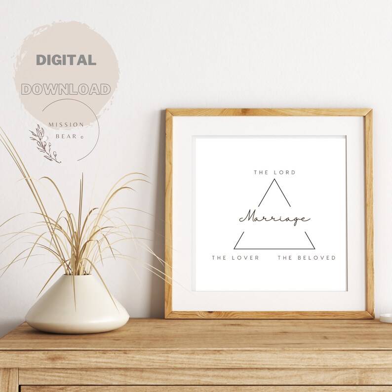 Wedding Vow Marriage Triangle digital Download Minimalist Modern ...