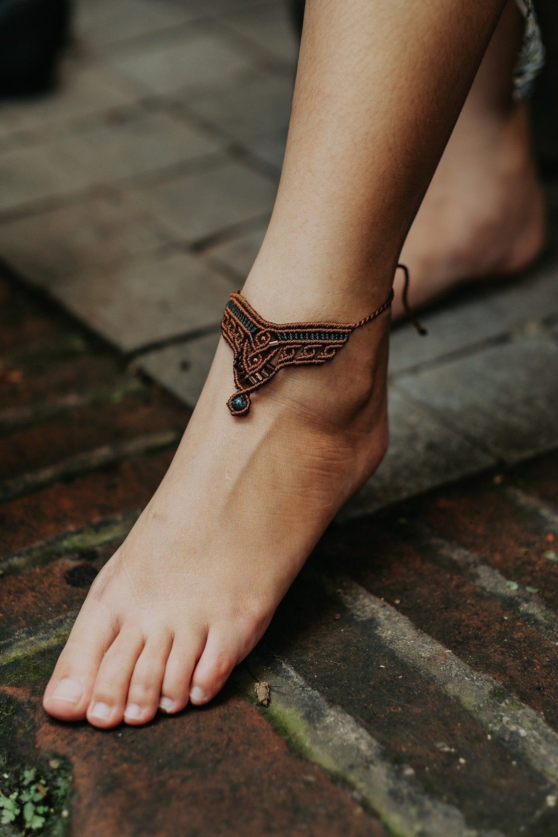 Tibet Macrame Anklet Macrame Ankle Bracelet Micro Macrame - Etsy