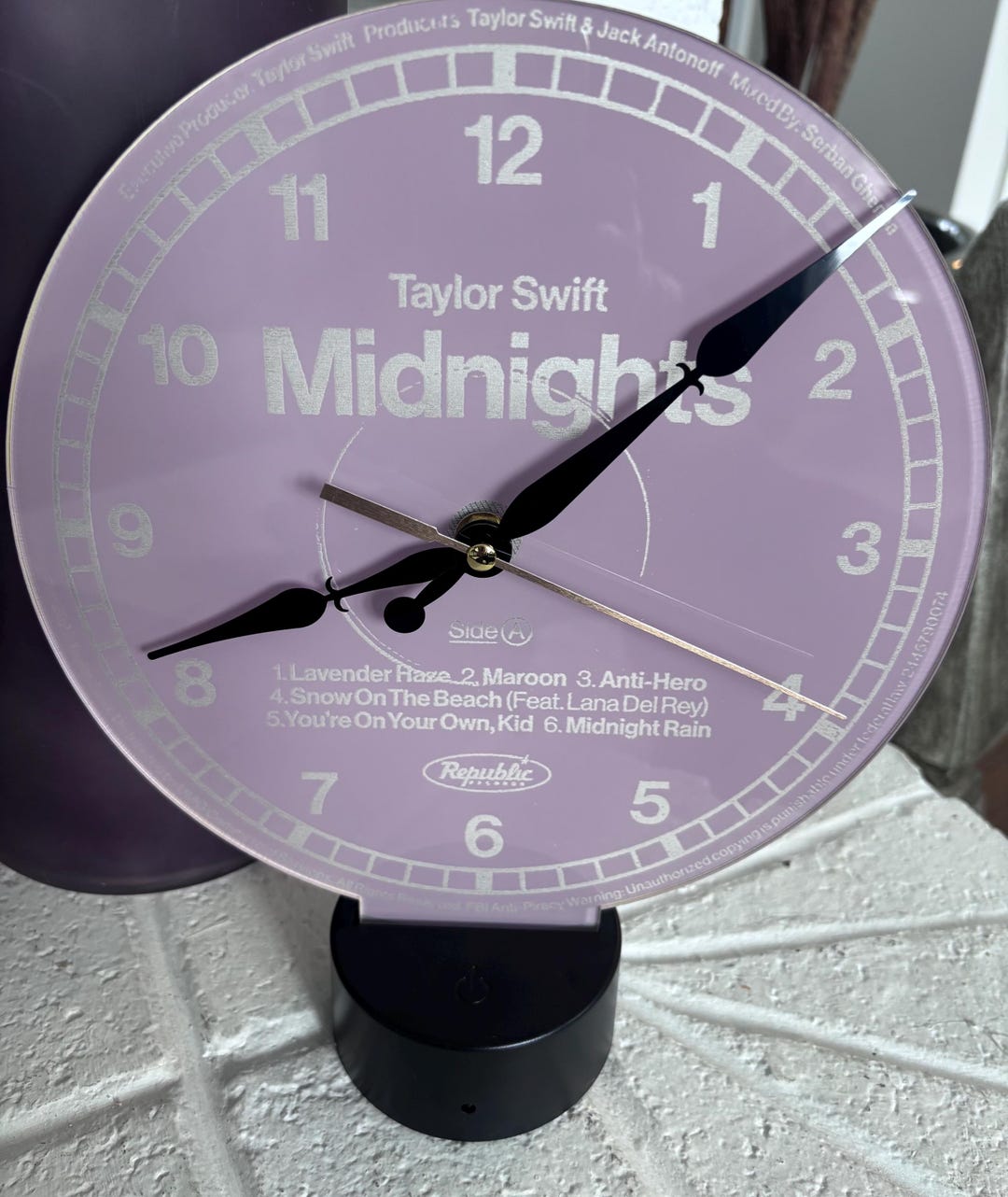 Freestanding LED Illuminated Taylor Swift Midnights Inspired Functional ...