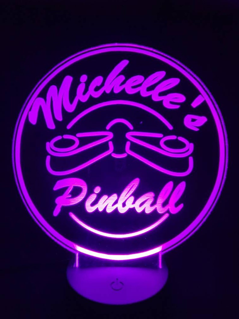 Personalize Arcade Pinball Acrylic LED Light, LED Nightlight, LED ...
