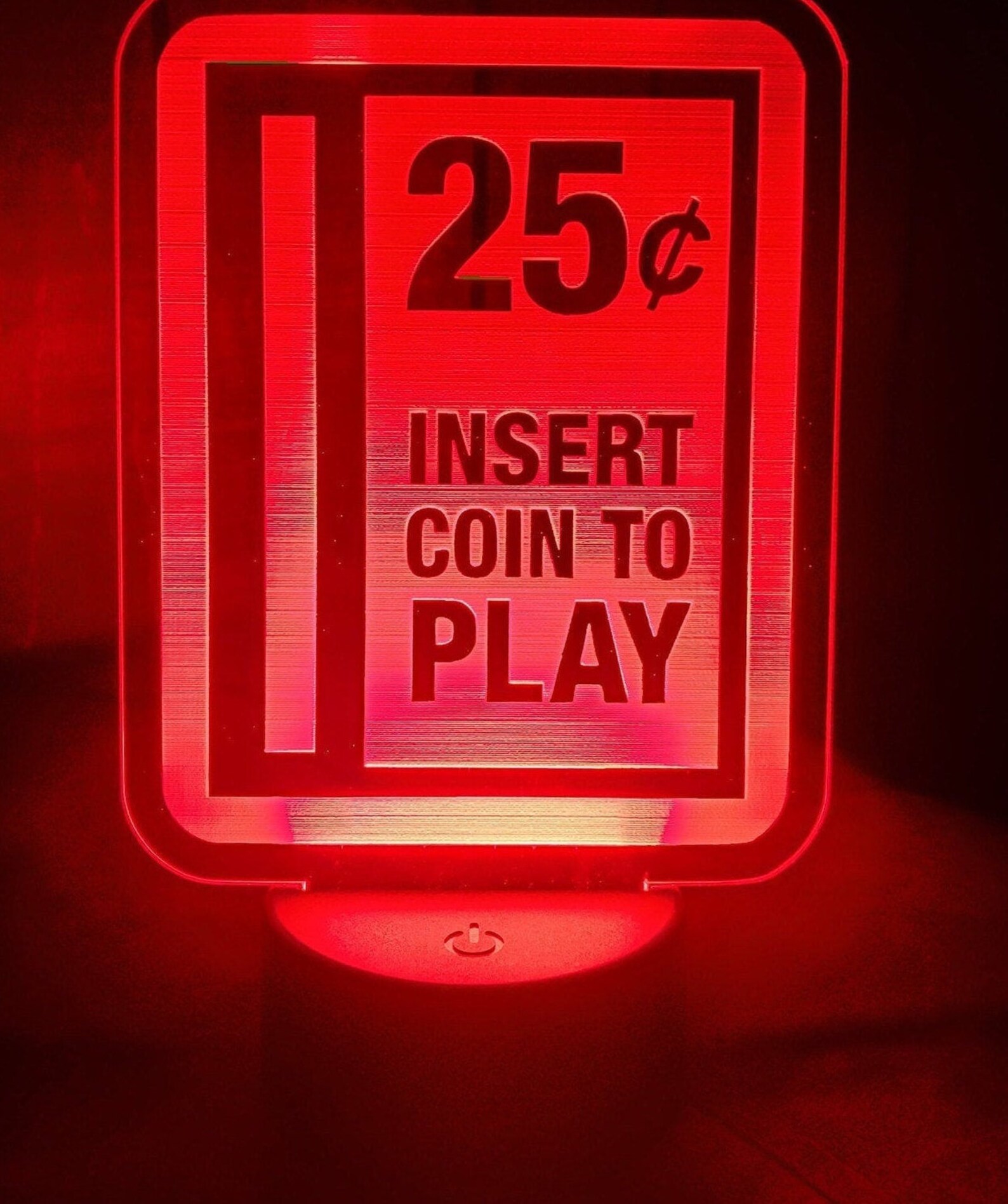 Arcade Coin Slot Acrylic LED Light, LED Nightlight, LED Display, Laser ...