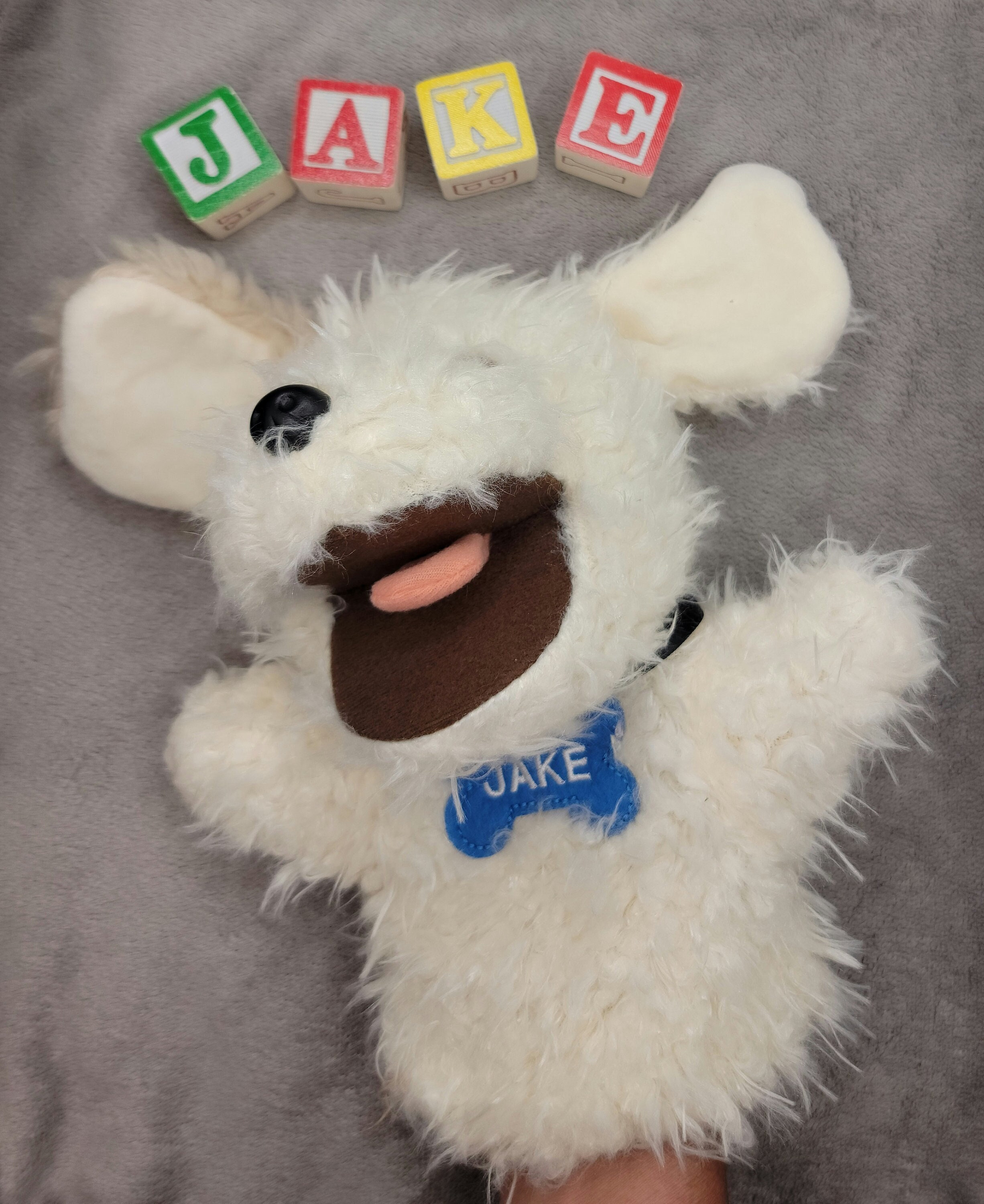 Kids Puppet Hand Puppet Dog Soft Plush Toy Soft Furry Dog Cute Dog ...