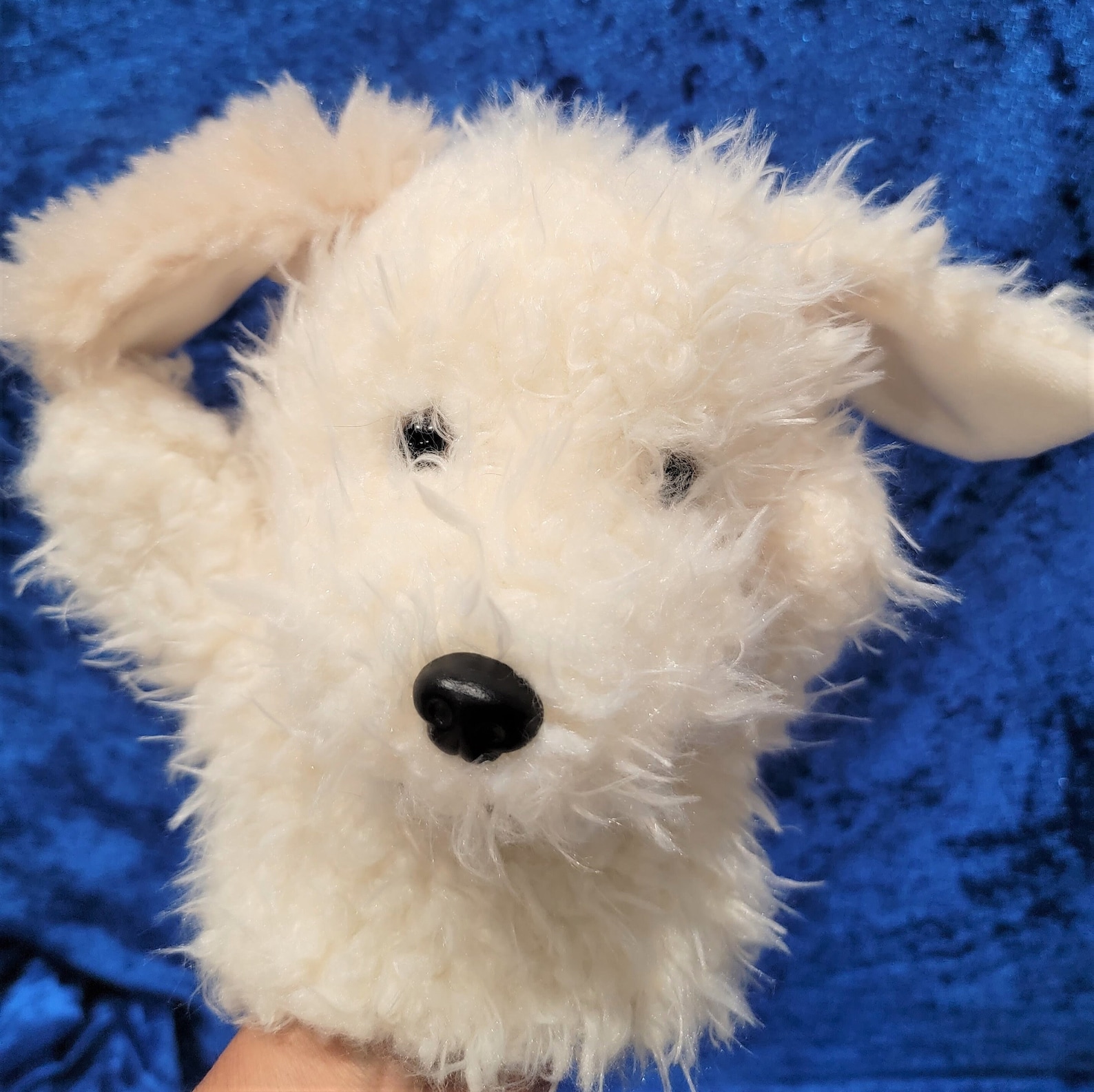 Dog Hand Puppet White Cute Dog Puppet Soft Furry Dog Puppet for Book ...