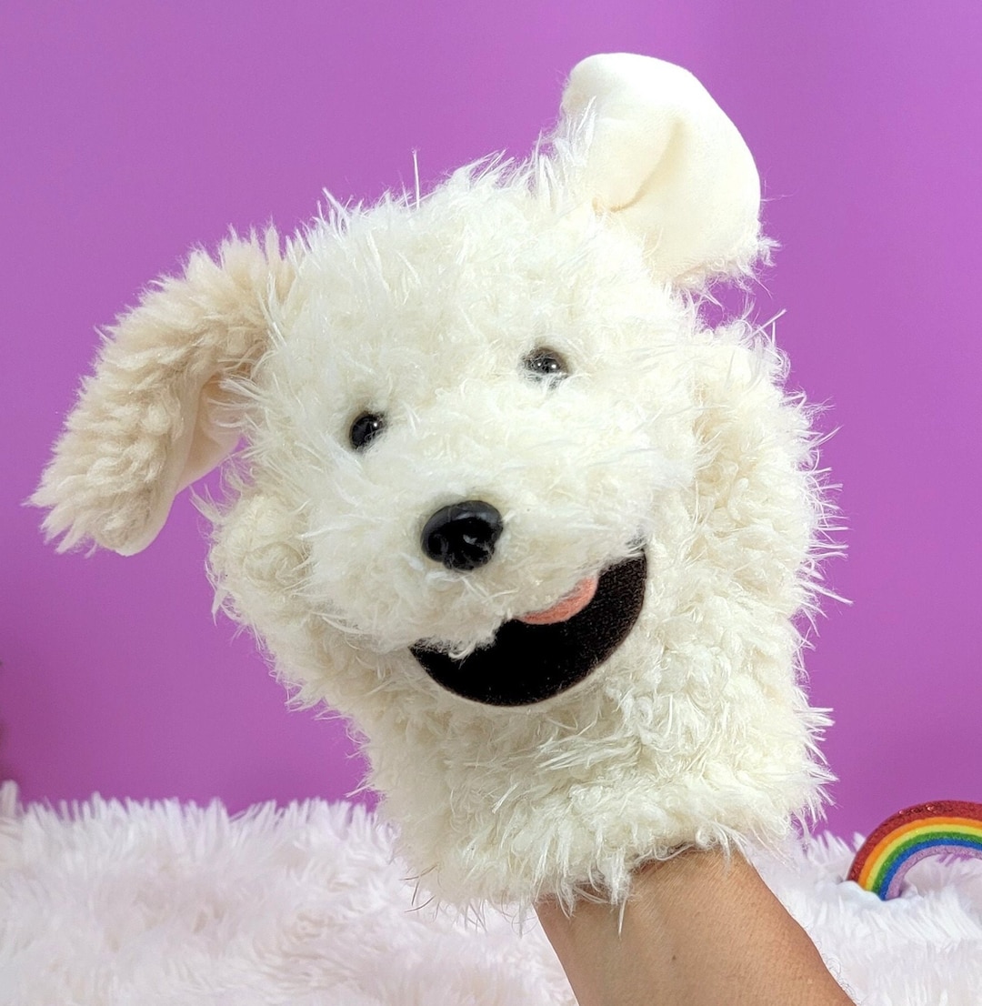 Kids Puppet Hand Puppet Dog Soft Plush Toy Soft Furry Dog Cute Dog ...
