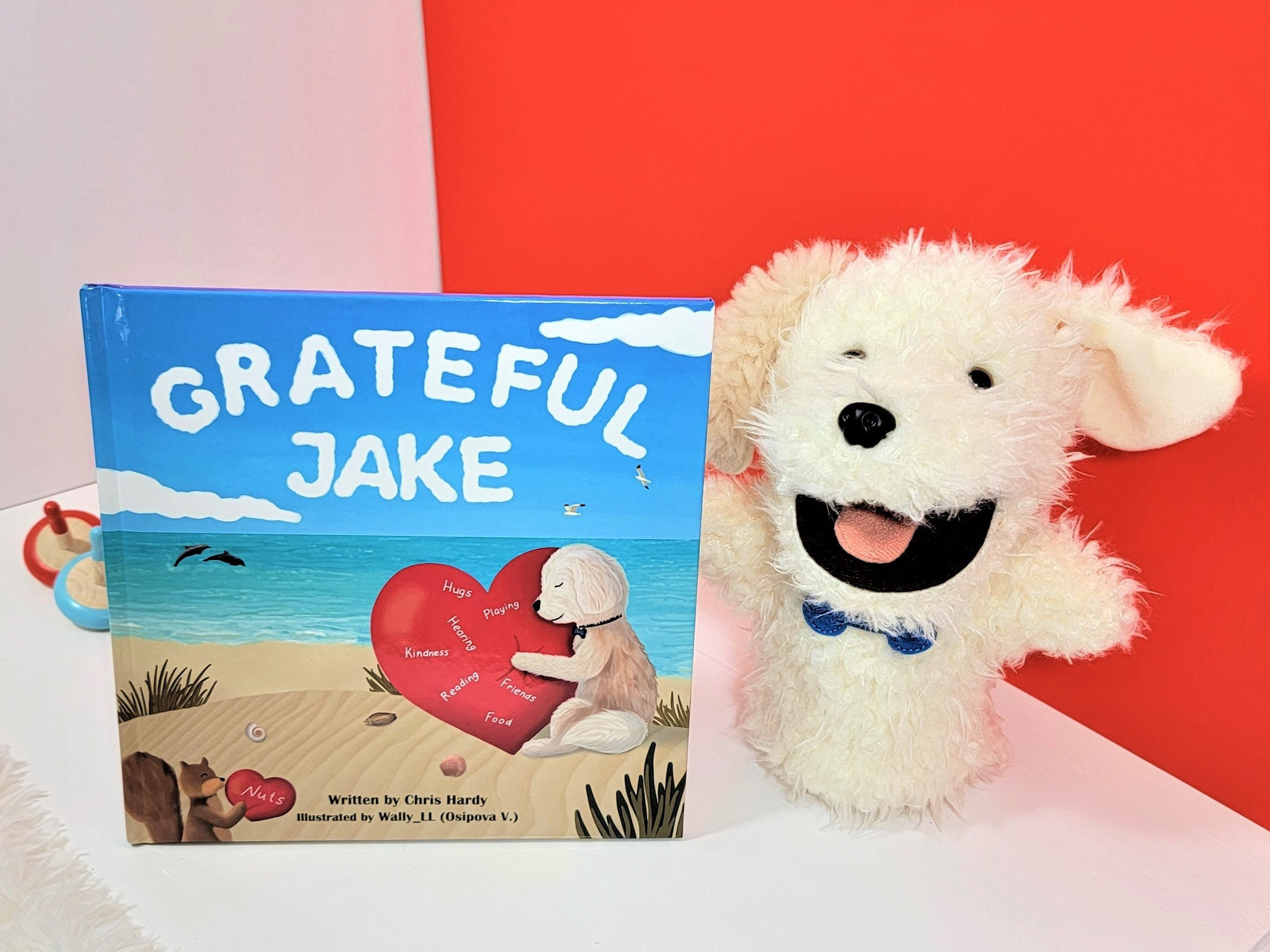 Dog Hand Puppet White Cute Dog Puppet Soft Furry Dog Puppet for Book ...