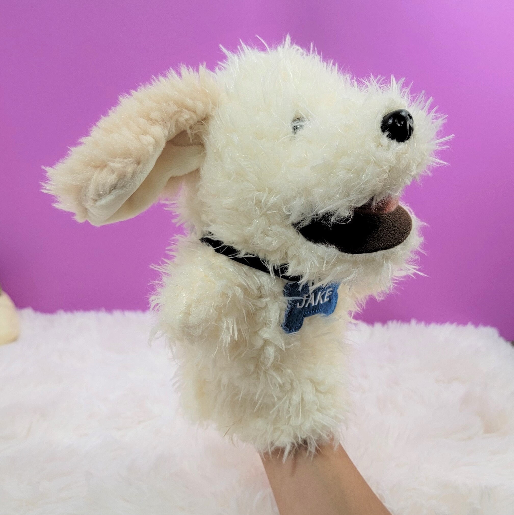 Kids Puppet Hand Puppet Dog Soft Plush Toy Soft Furry Dog Cute Dog ...