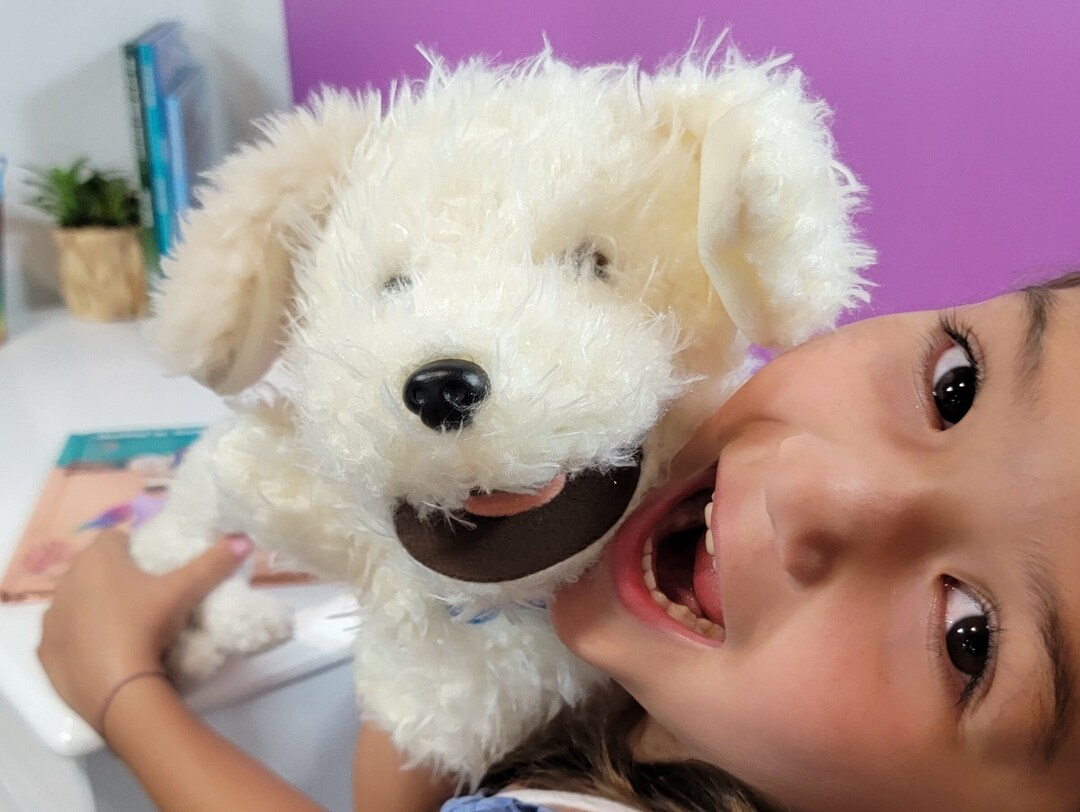 Hand Puppet Dog Soft Plush Toy Soft Furry Dog Cute Dog Puppet Birthday ...