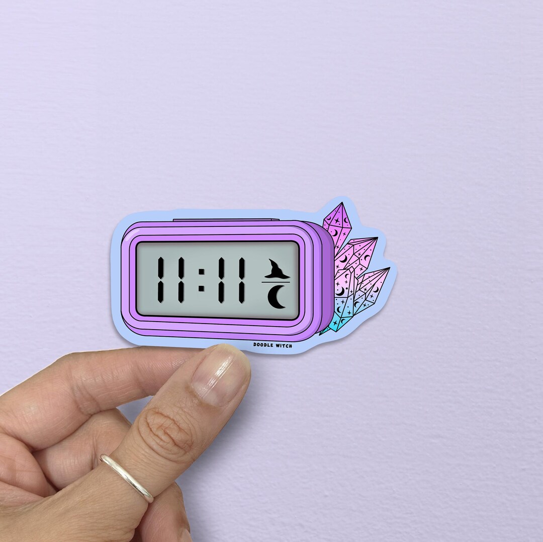 Angel Numbers Digital Clock Sticker, Angel Numbers Sticker, Clock ...