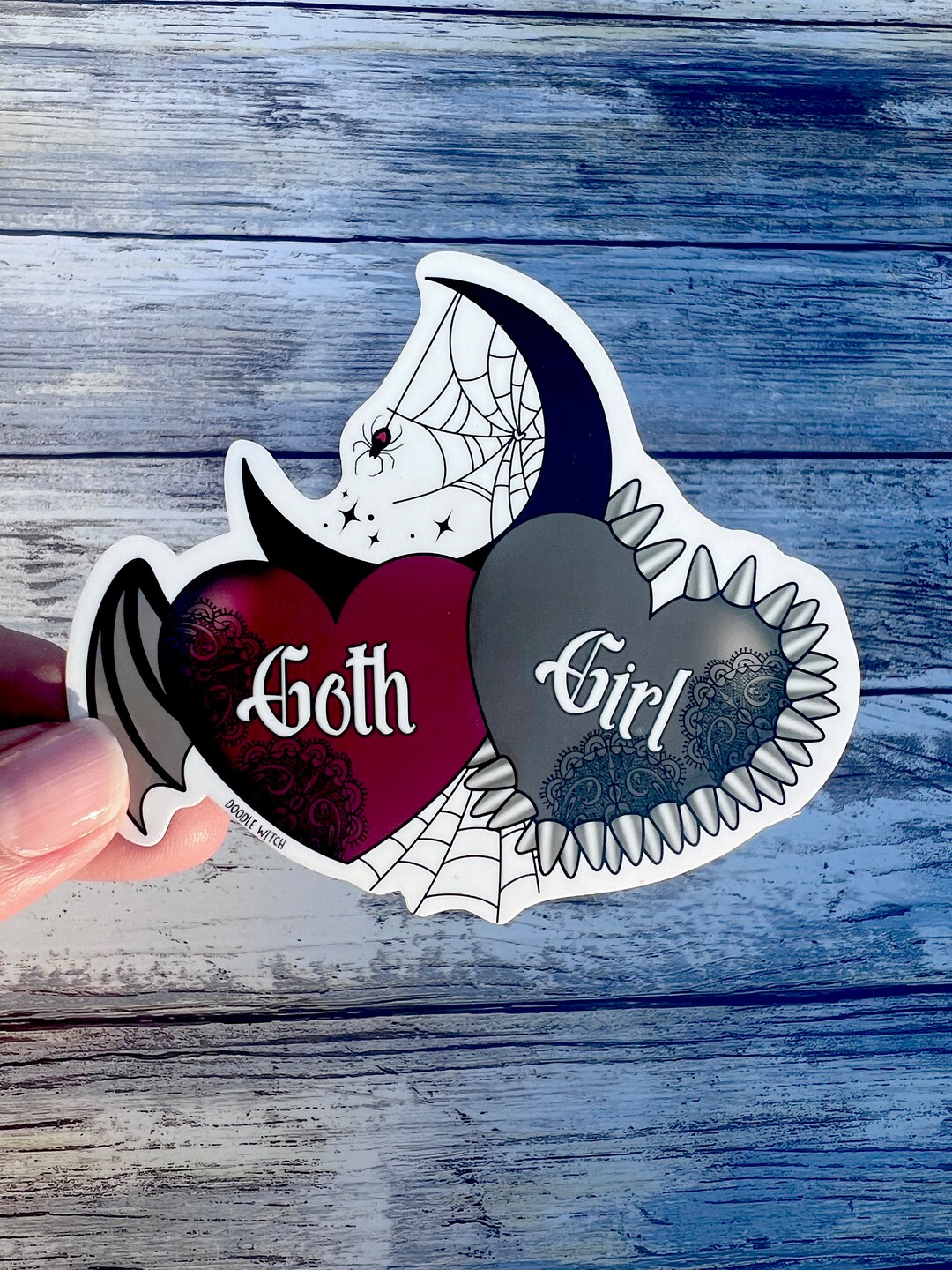 Goth Girl Sticker Goth Girl Stickers Halloween Stickers - Etsy