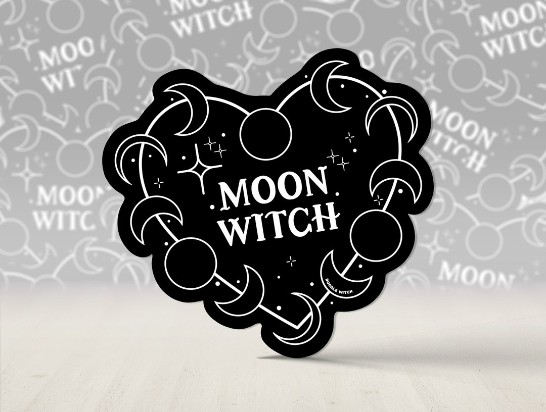 Moon Witch Stickers Witch Stickers Moon Stickers Witchy - Etsy