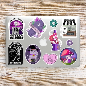 Goth Girl Sticker, Goth Girl Stickers, Halloween Stickers, Goth Girl ...