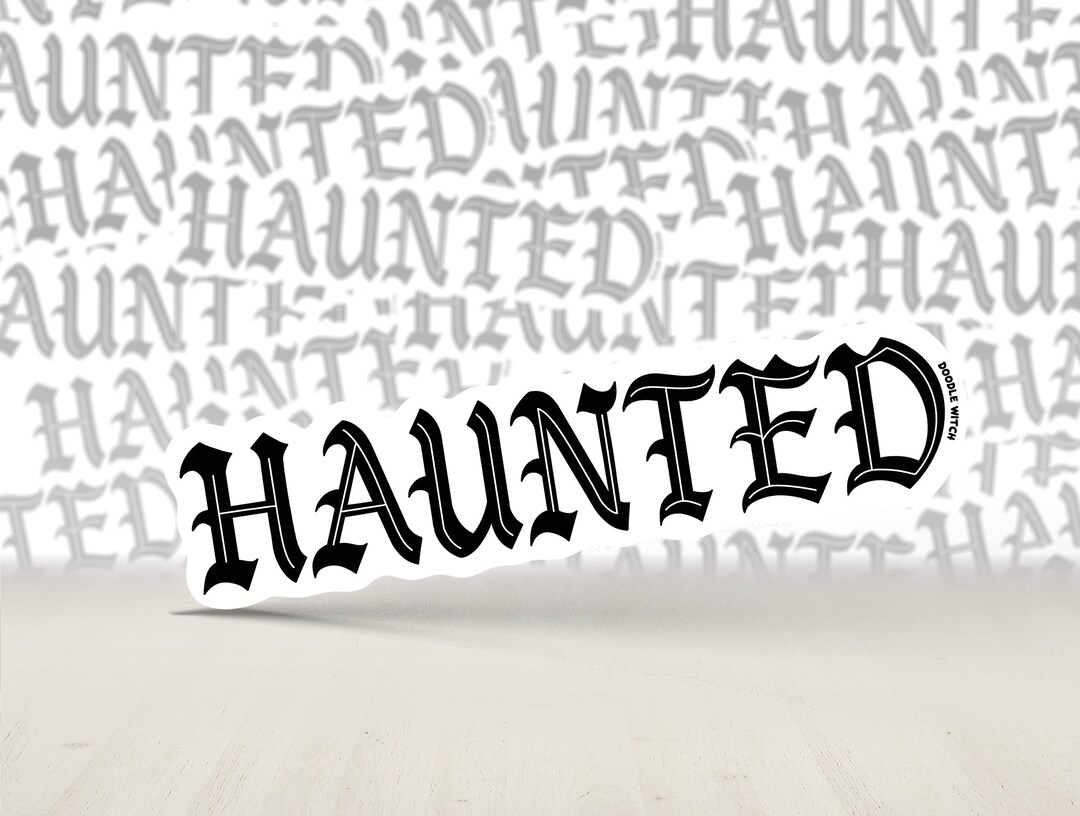 Haunted Sticker, Spooky Stickers, Ghost Stickers, Halloween Stickers ...