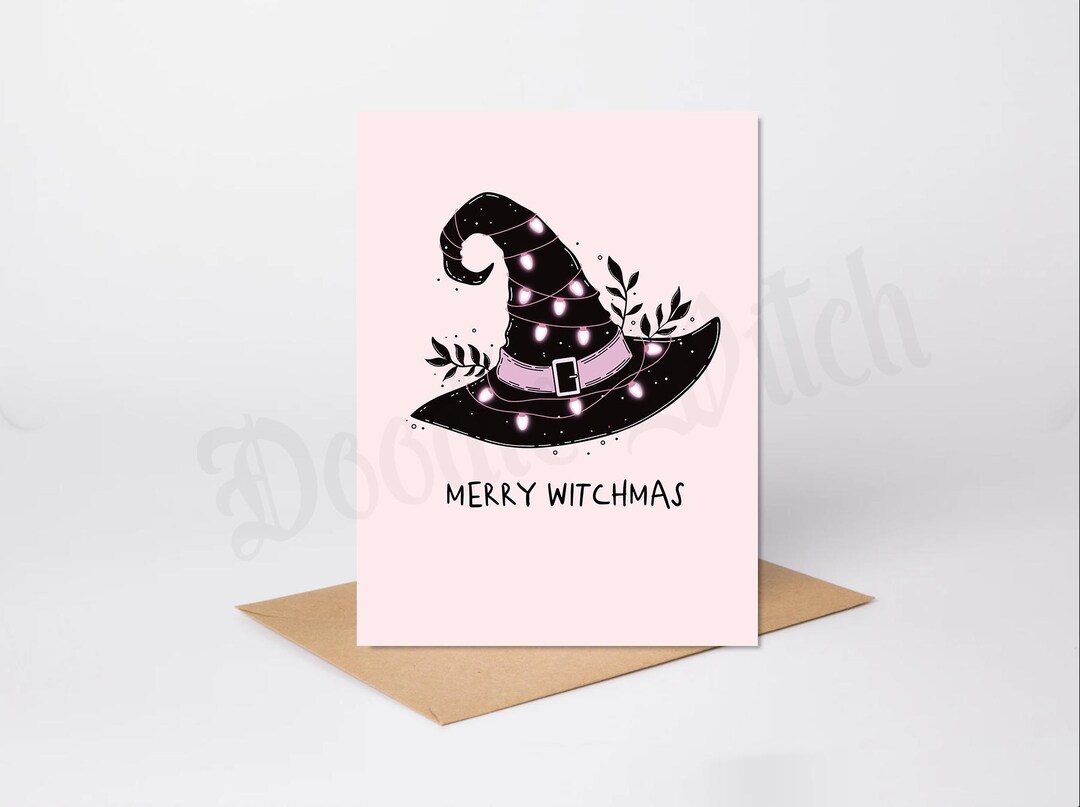 Witchmas Card, Happy Solstice Card, Spooky Witchmas, Spooky Christmas ...