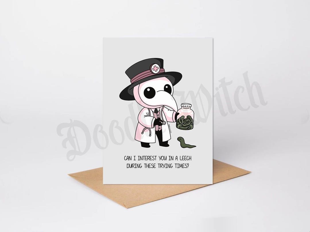 Get Well Soon Card, Plague Doctor Card, Spooky Get Well Soon, Gothic ...