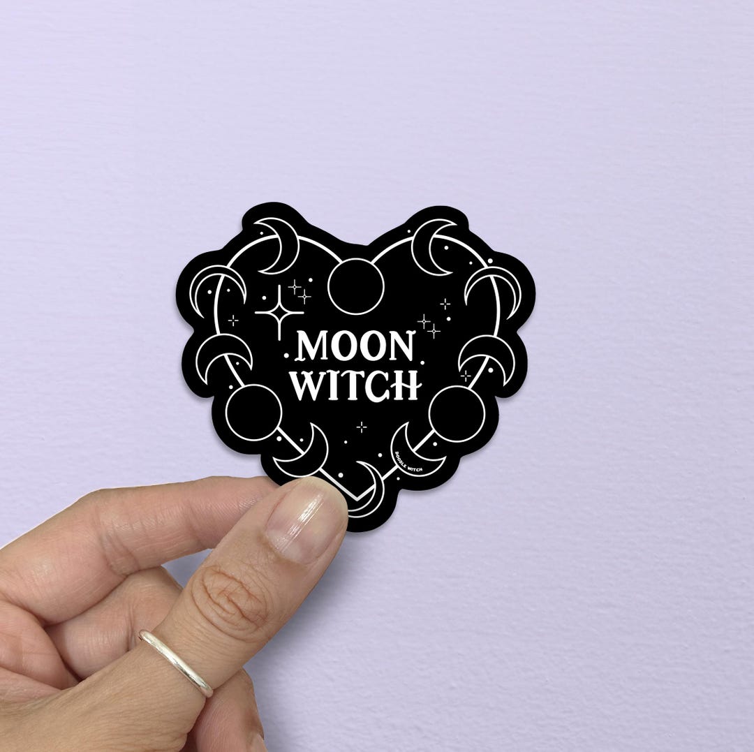 Moon Witch Stickers, Witch Stickers, Moon Stickers, Witchy Stickers ...