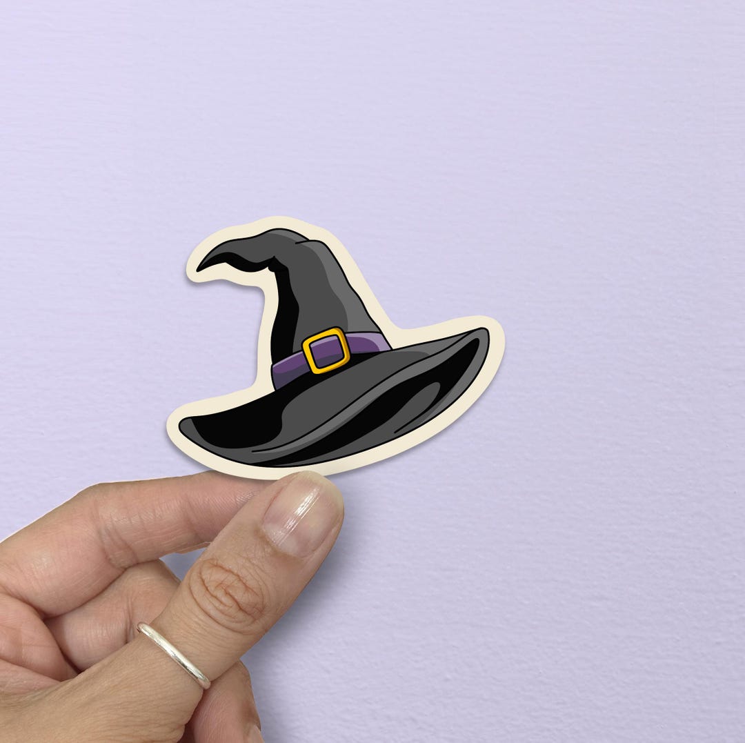 Witch Hat Sticker, Witch Sticker, Witches Hat Sticker, Halloween ...
