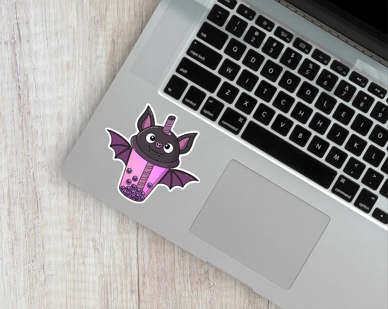 Spooky Boba Tea Sticker Bat Sticker Goth Sticker Drink - Etsy