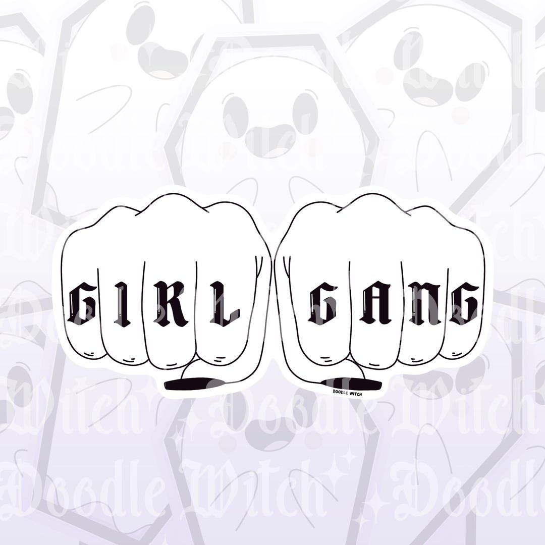 Girl Gang Stickers, Girl Power Stickers, Goth Girl Stickers, Spooky ...