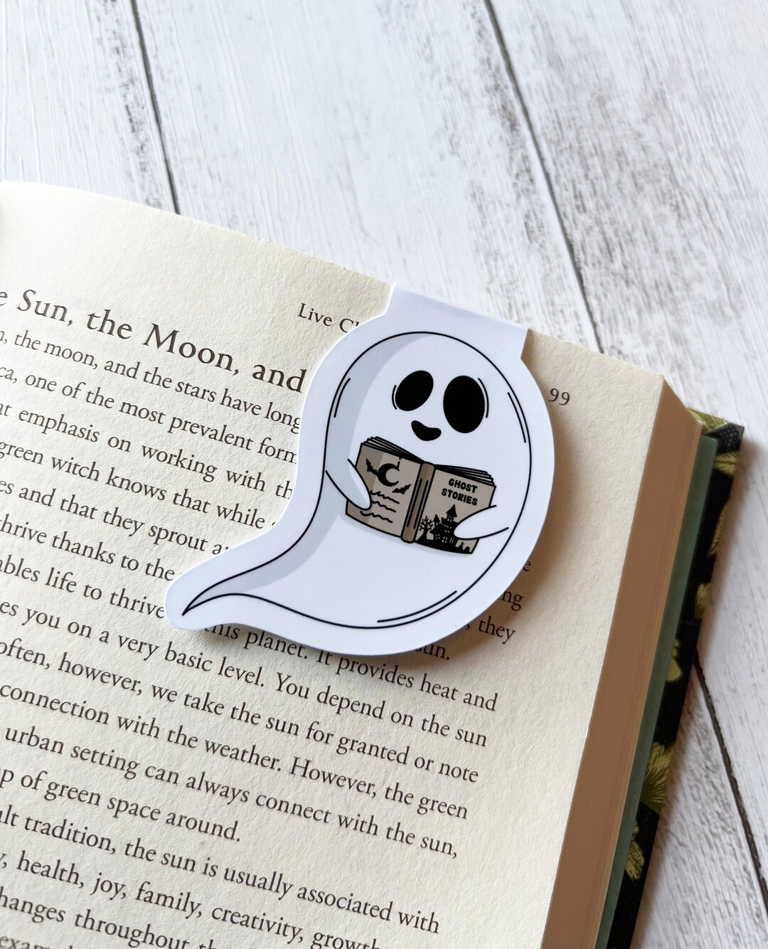 Ghost Magnetic Laminated Bookmark, Halloween Bookmark, Reader Gifts ...