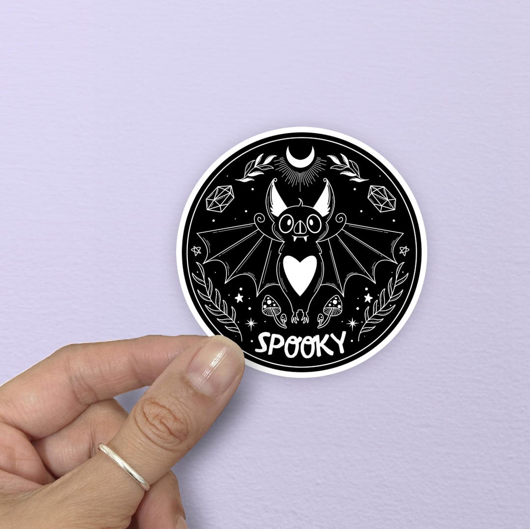 Spooky Bat Sticker - Etsy