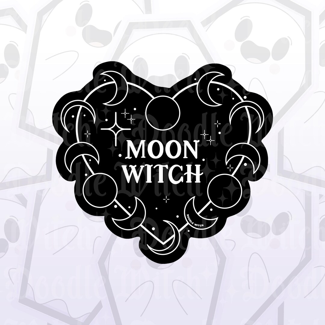 Moon Witch Stickers, Witch Stickers, Moon Stickers, Witchy Stickers ...