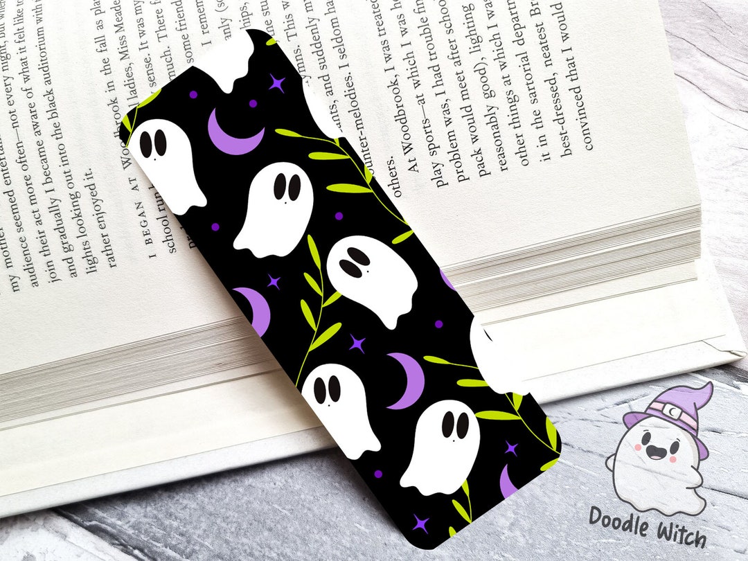 Ghost Vines Bookmark, Spooky Cute Bookmark, Cute Ghost Bookmark, Ghost ...