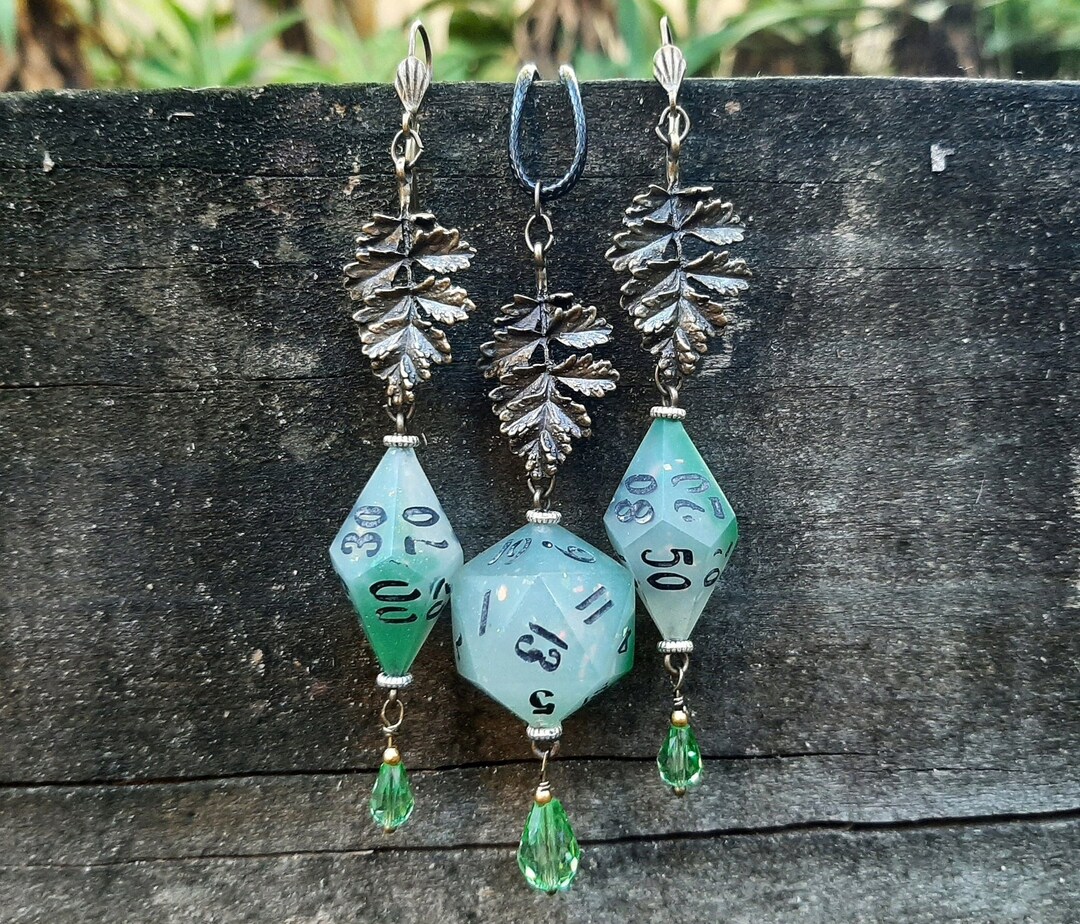 Druid Grove Jewellery Set | Dice Jewellery Jewelry | Resin Handmade ...