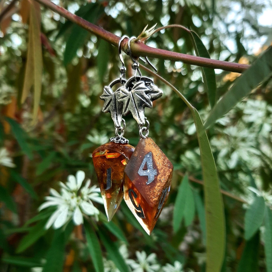 Autumn Glow Jewellery Set | Dice Jewellery Jewelry | Resin Handmade ...