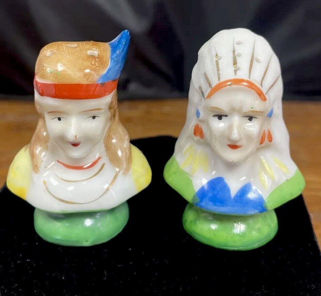 Vintage Native American Traditional Salt and Pepper Shakers Made in ...