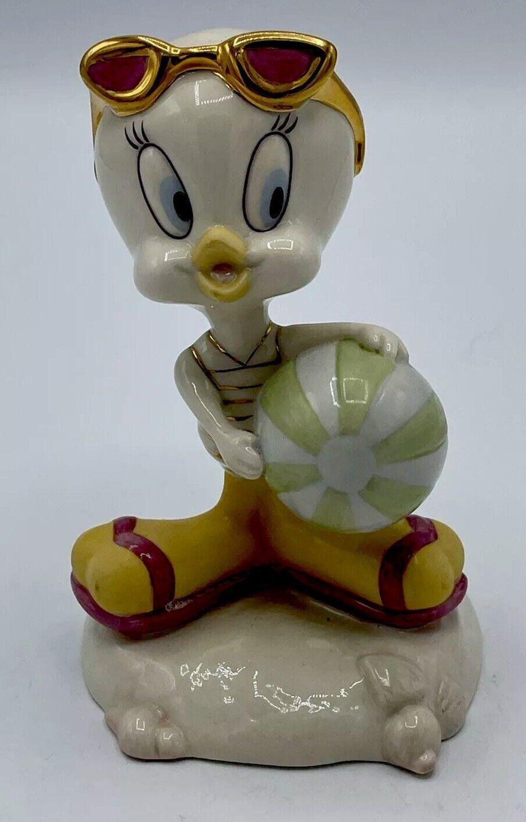 LENOX Sun N Fun TWEETY BIRD Looney Tunes Beach Play Porcelain Figure 4. ...