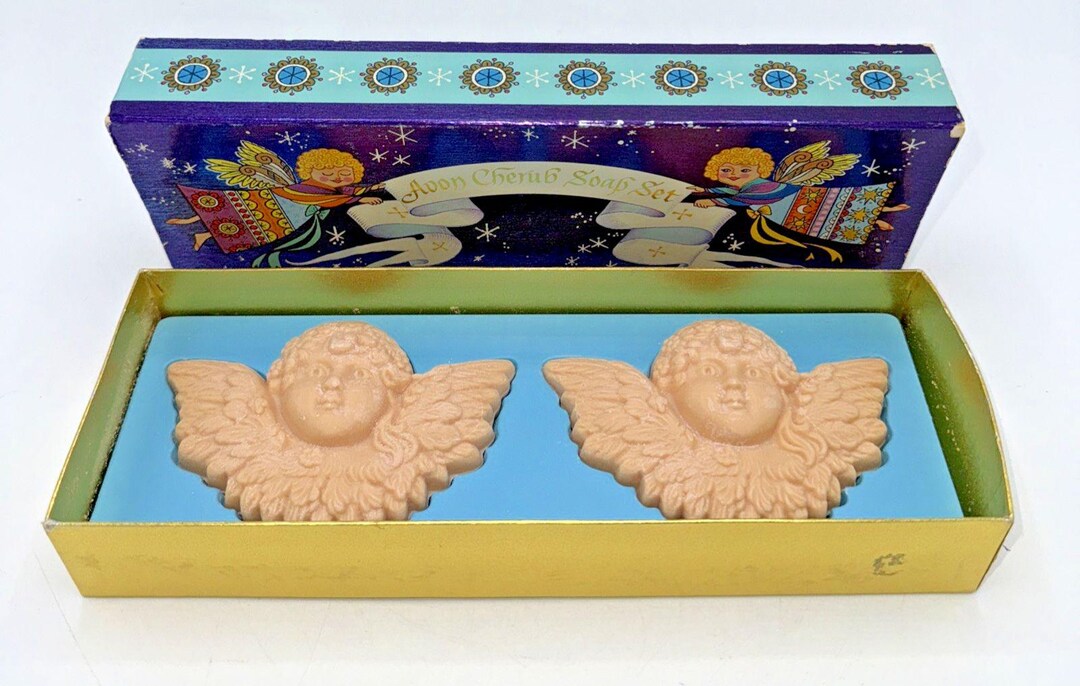 Vintage Avon Cherub Hostess Soap Set of 2 Angels Angelic Babies in ...