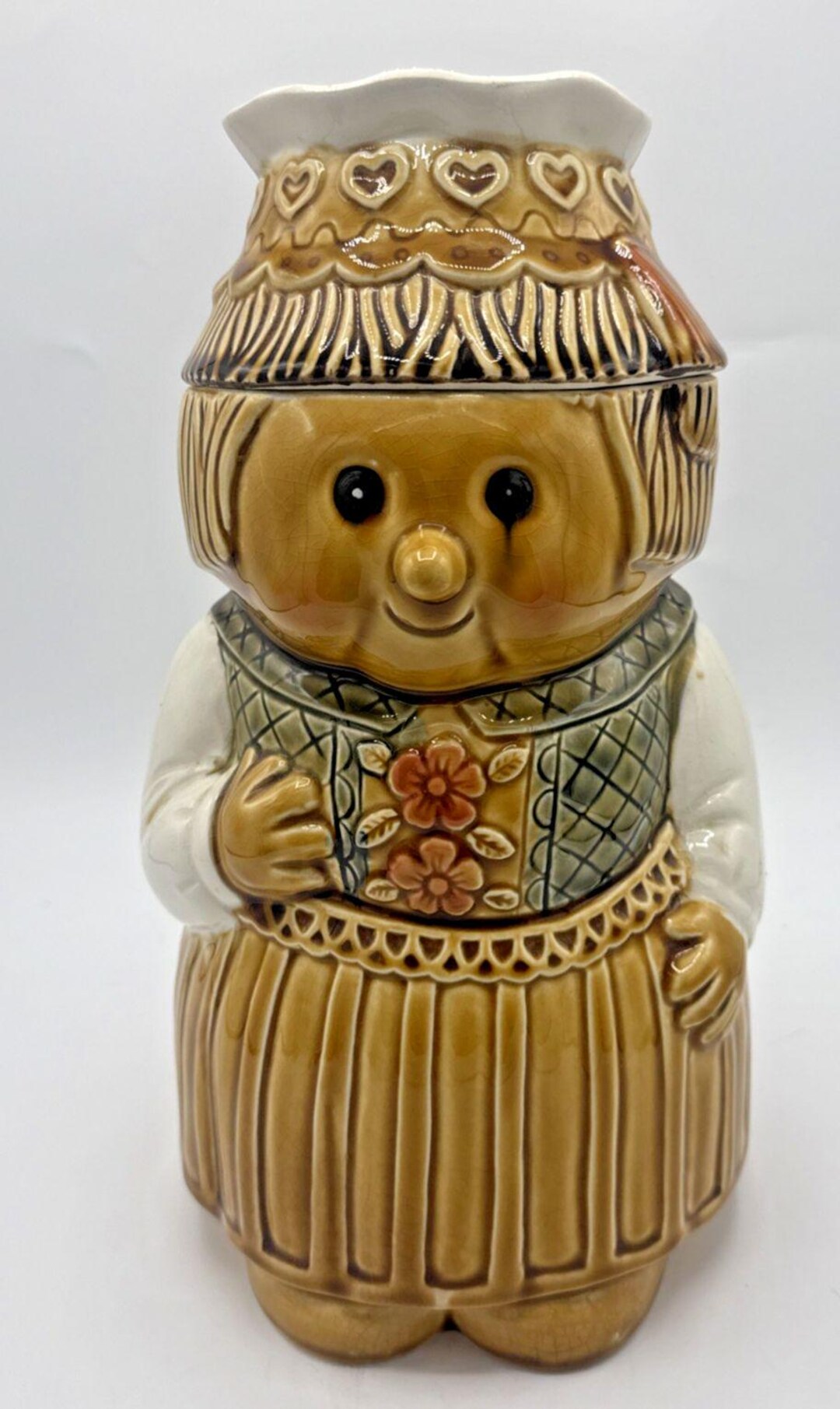 Alpine Woman Glazed Cookie Jar Alpine Woman 11.5japan Rare Kitchy ...