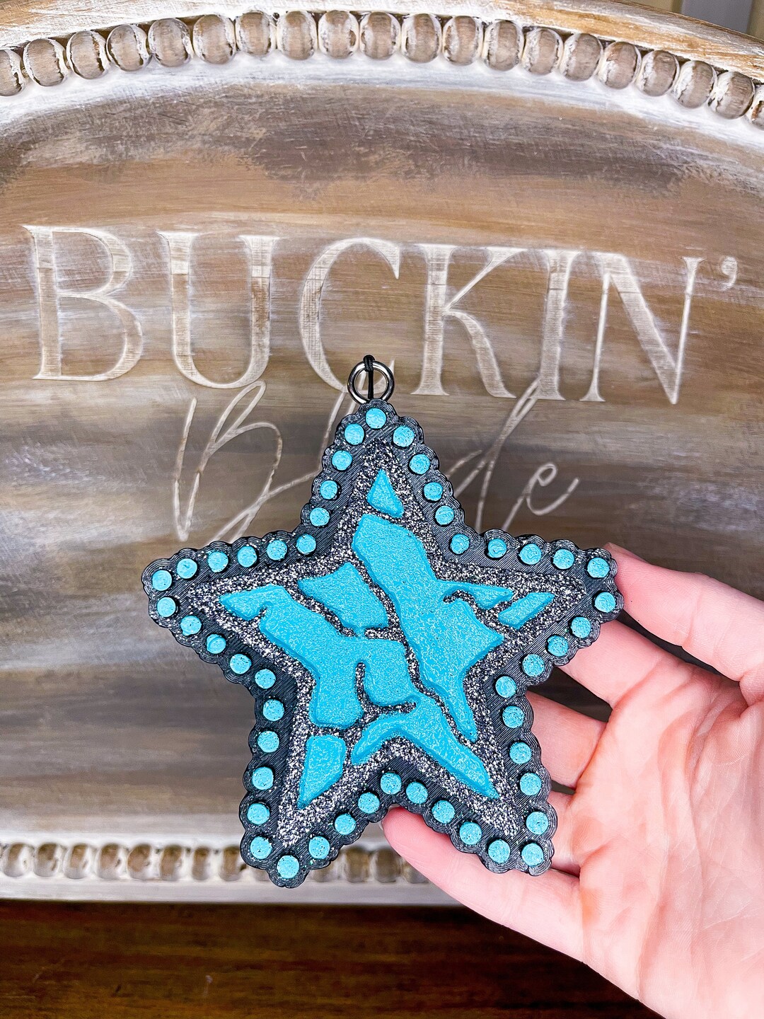 Turquoise Western Star Freshie| Western Stone Freshie | Western Car ...