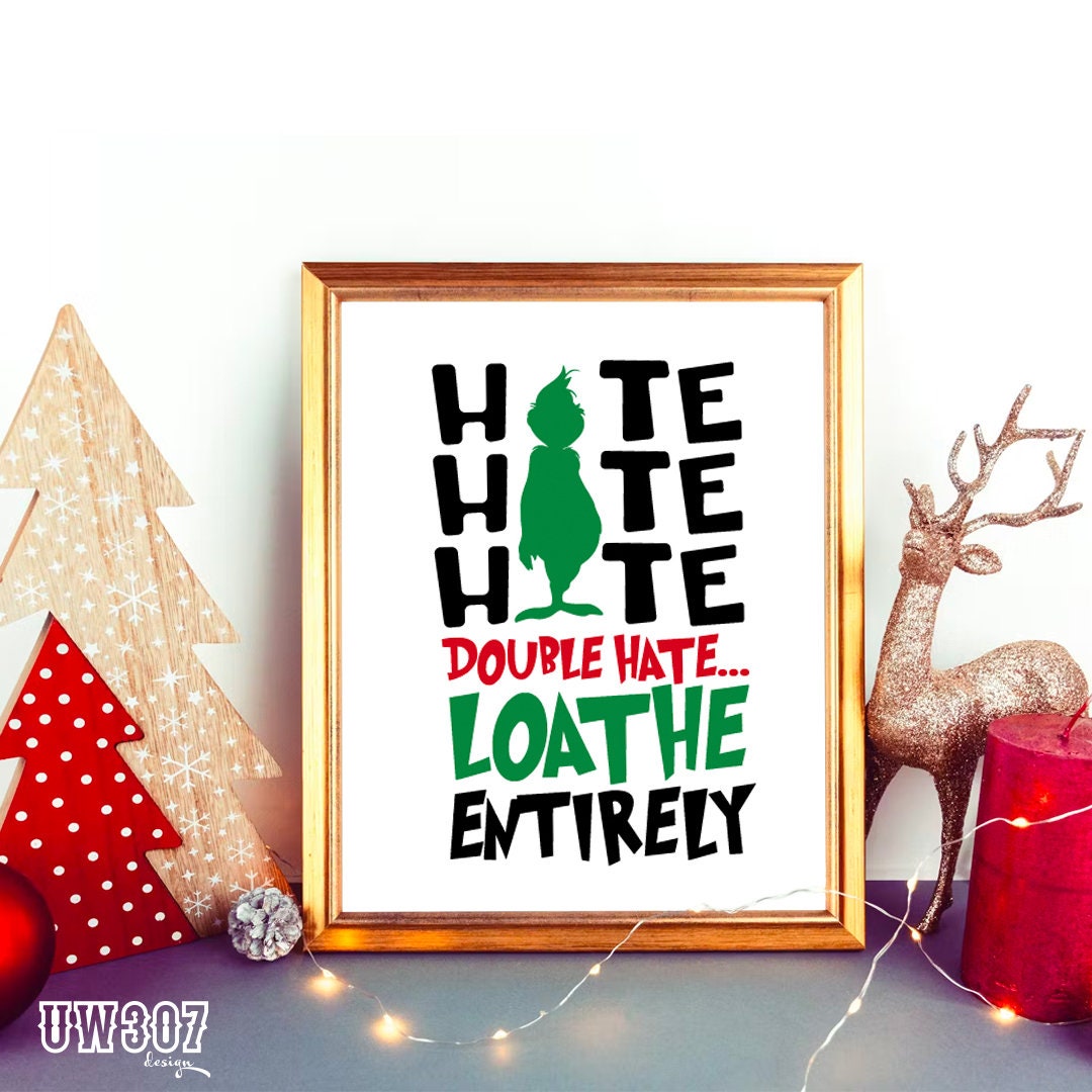 Hate, Hate, Hate, Double Hate, Loathe, Entirely (digital Download) - Etsy