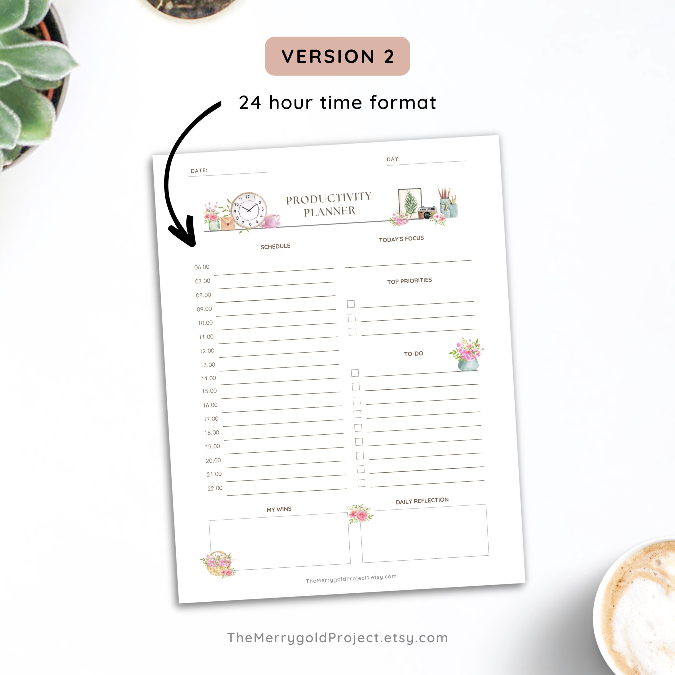 Cottagecore Aesthetic Daily Routine Planner Printable PDF Page Student ...
