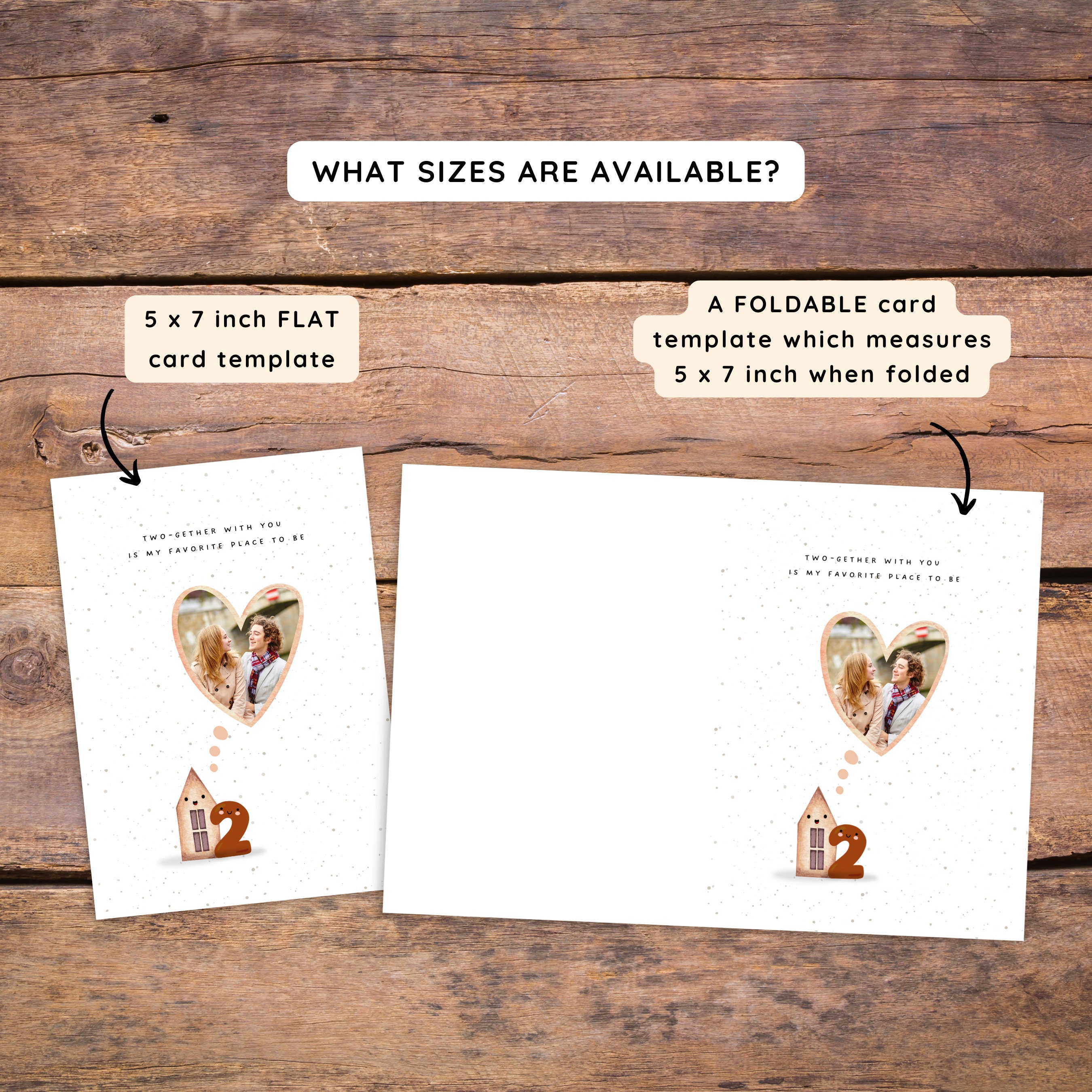 2nd Anniversary Gift Printable Photo Card for Him 2 Year - Etsy Canada