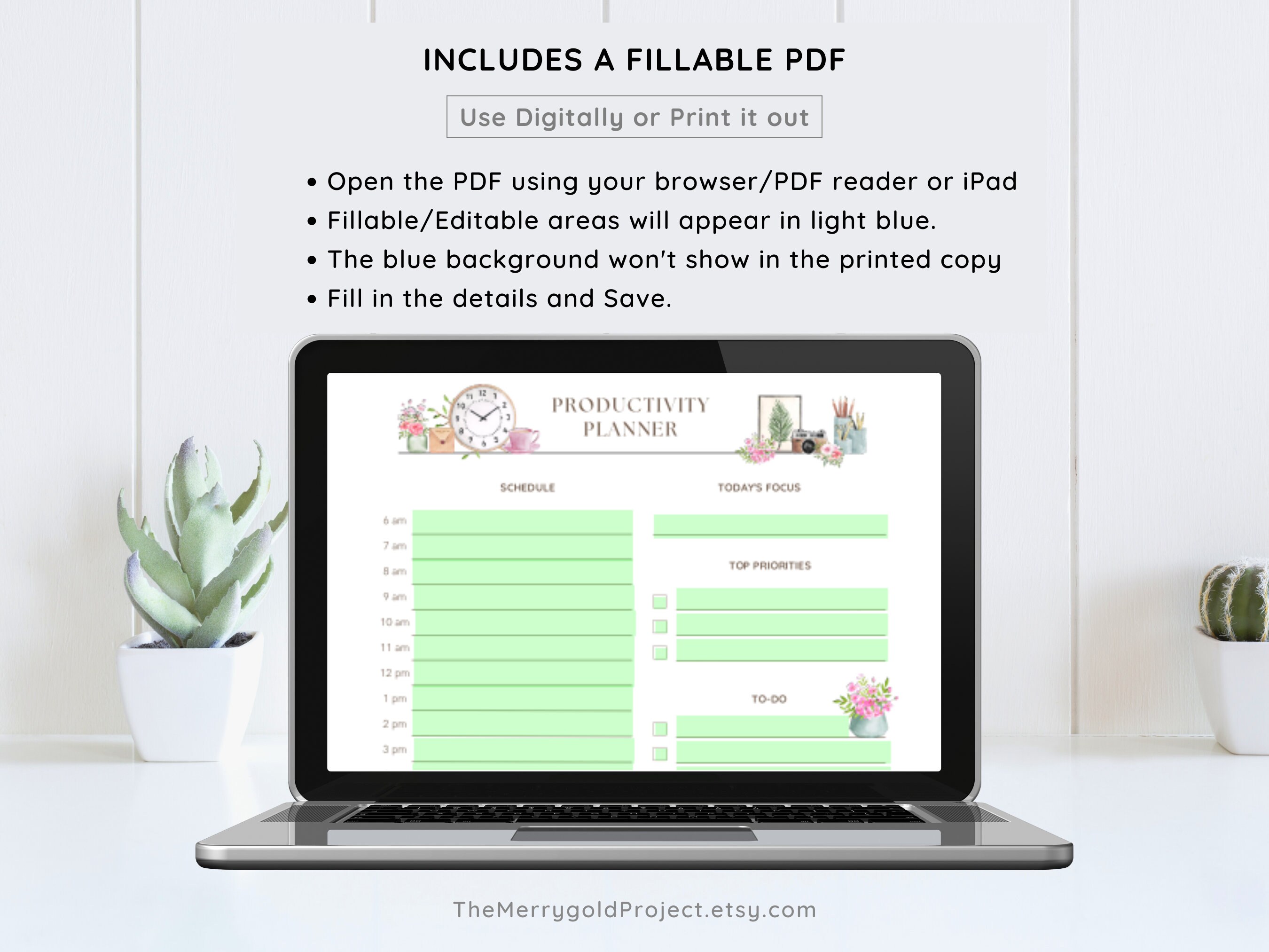 Cottagecore Daily Planner Printable Student Study Schedule - Etsy