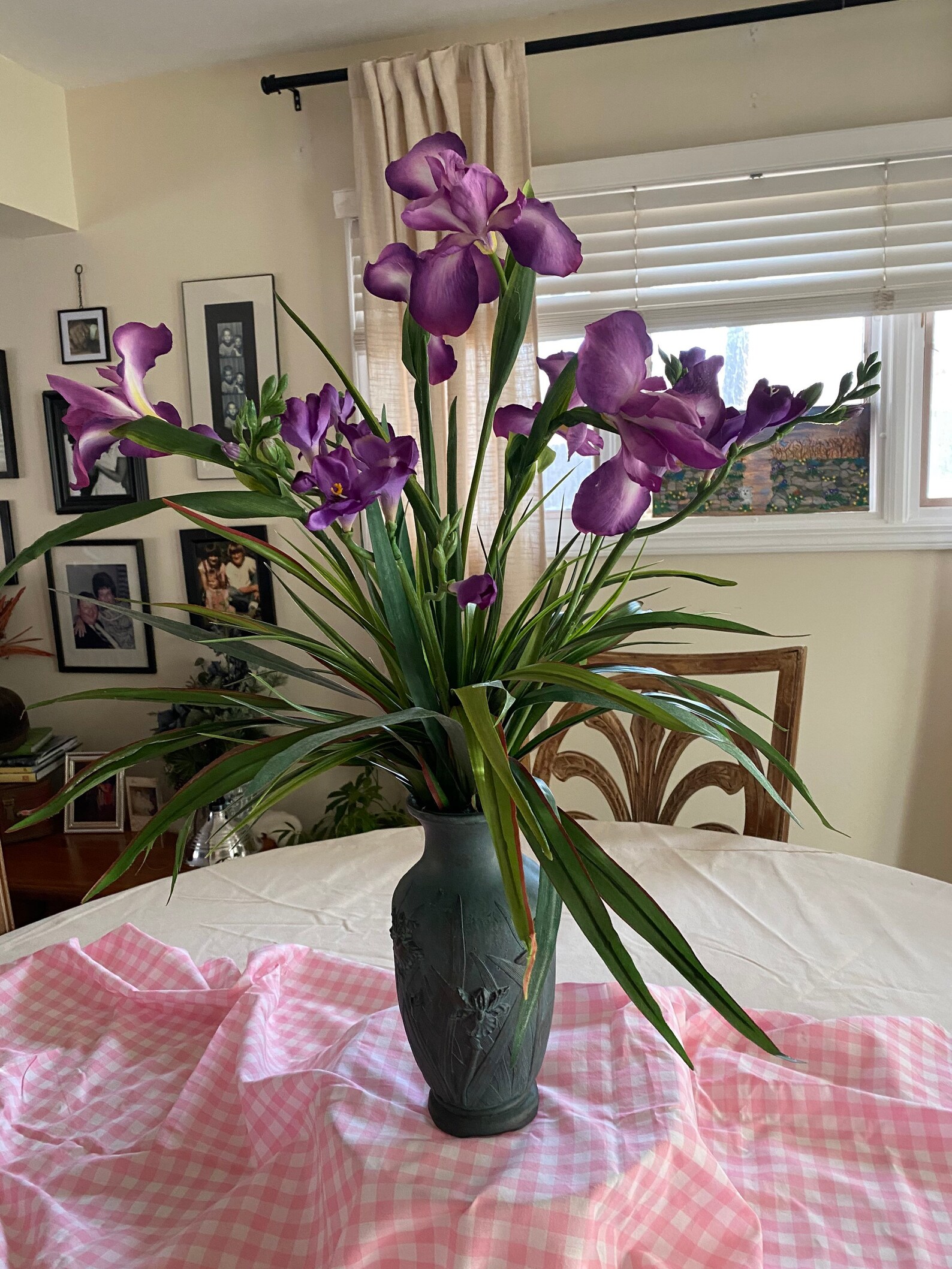 Iris Floral Arrangement Iris Table Arrangement Centerpiece | Etsy