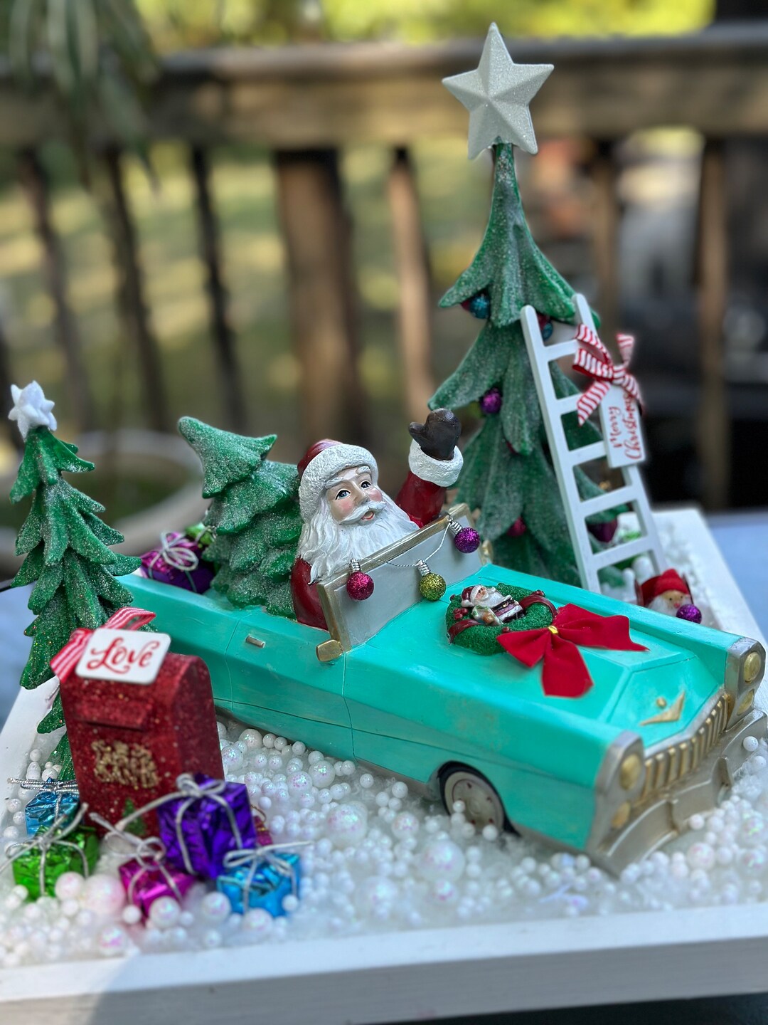 Santa Claus Christmas Centerpiece, Whimsical Santa Convertible ...