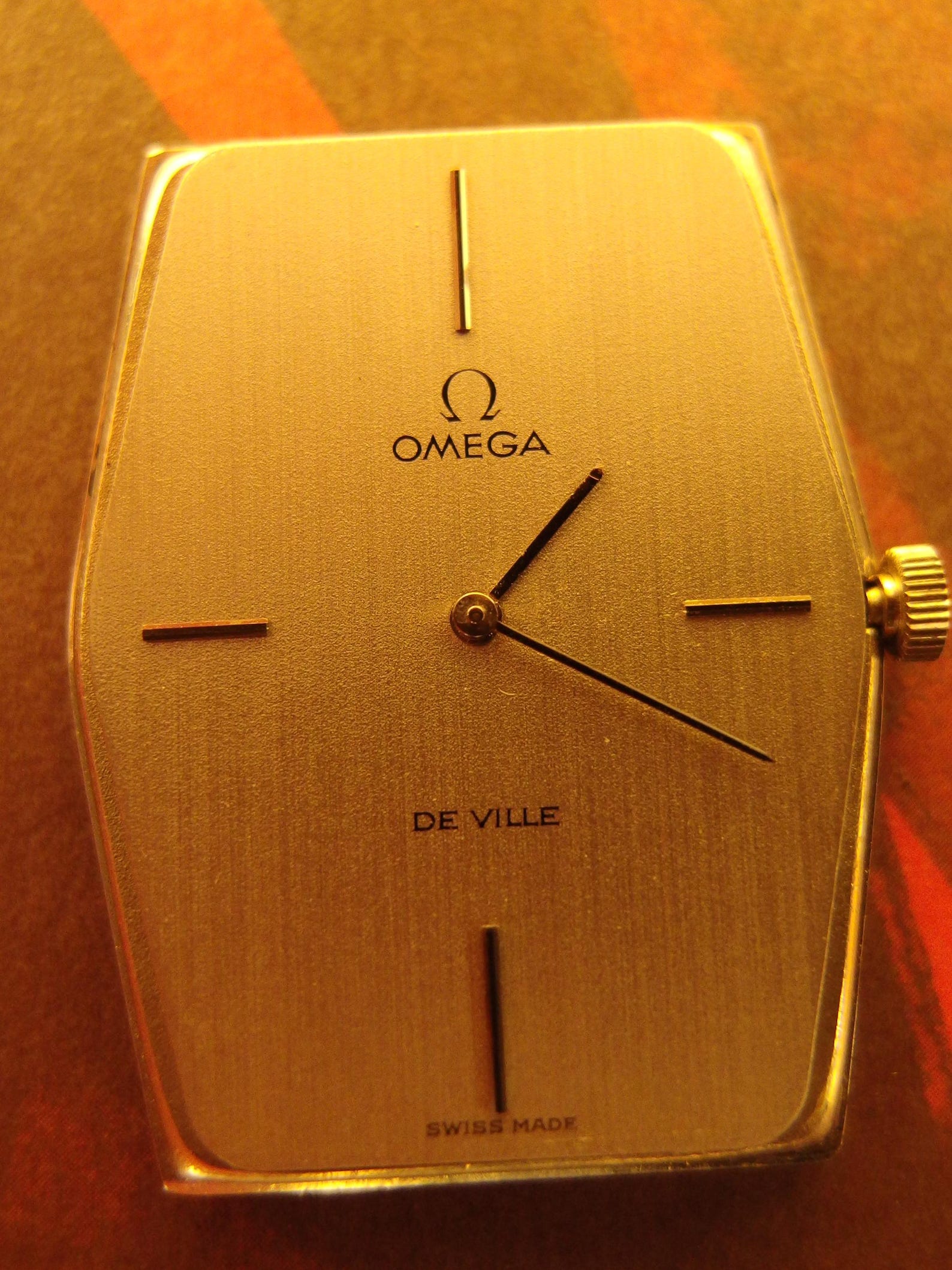 4384 Vintage Oversized Omega De Ville Wrist Watch Hexagonal Shaped ...